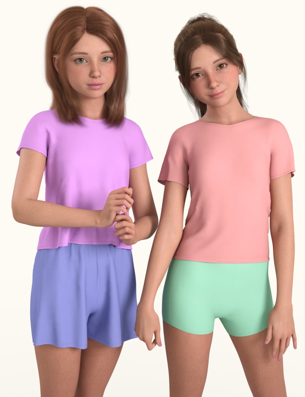 CHB dForce Pearl Kids Capsule Wardrobe for Genesis 9 | Daz 3D