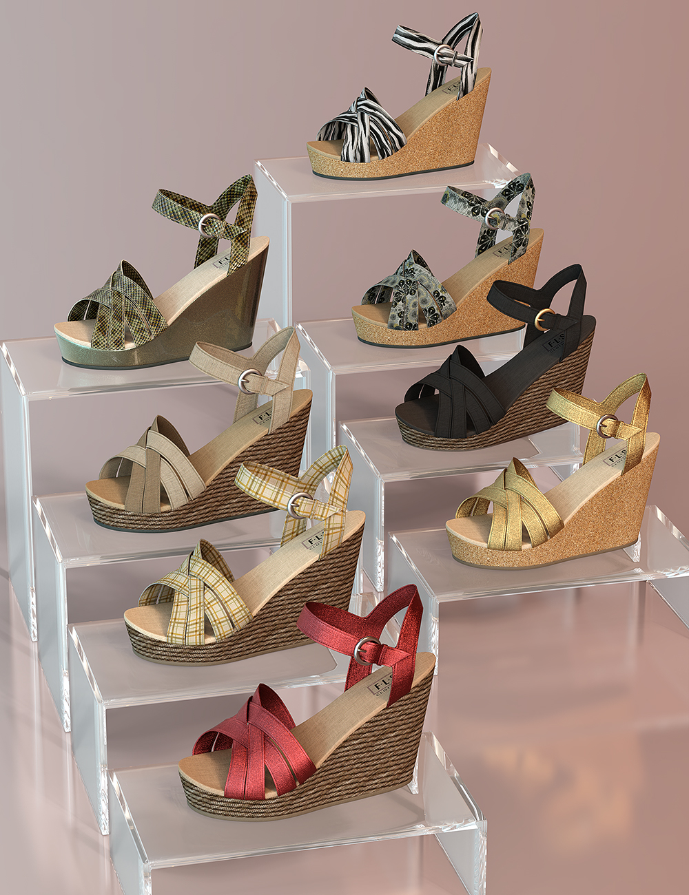Texture Pack for Shoe Closet 01 for Genesis 9 | Daz 3D
