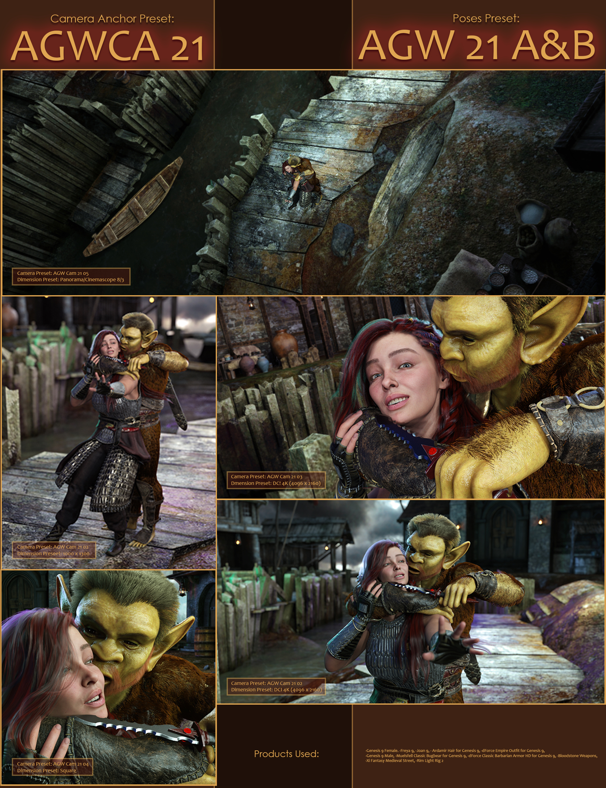 FF's Adventures Gone Wrong - Camera Anchor and Poses for Genesis 9 | Daz 3D