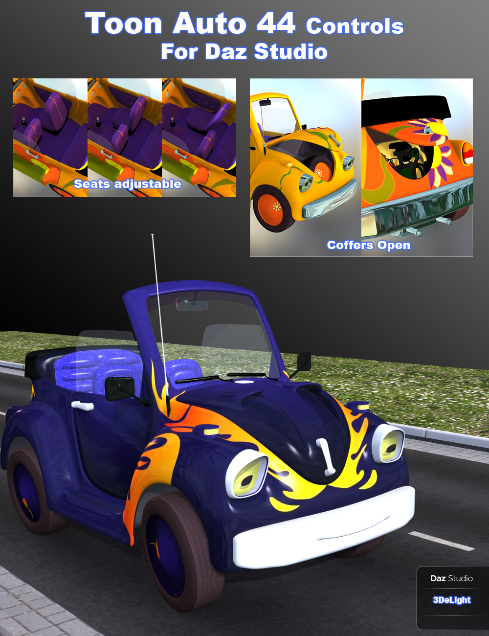 Toon Auto 44 | Daz 3D