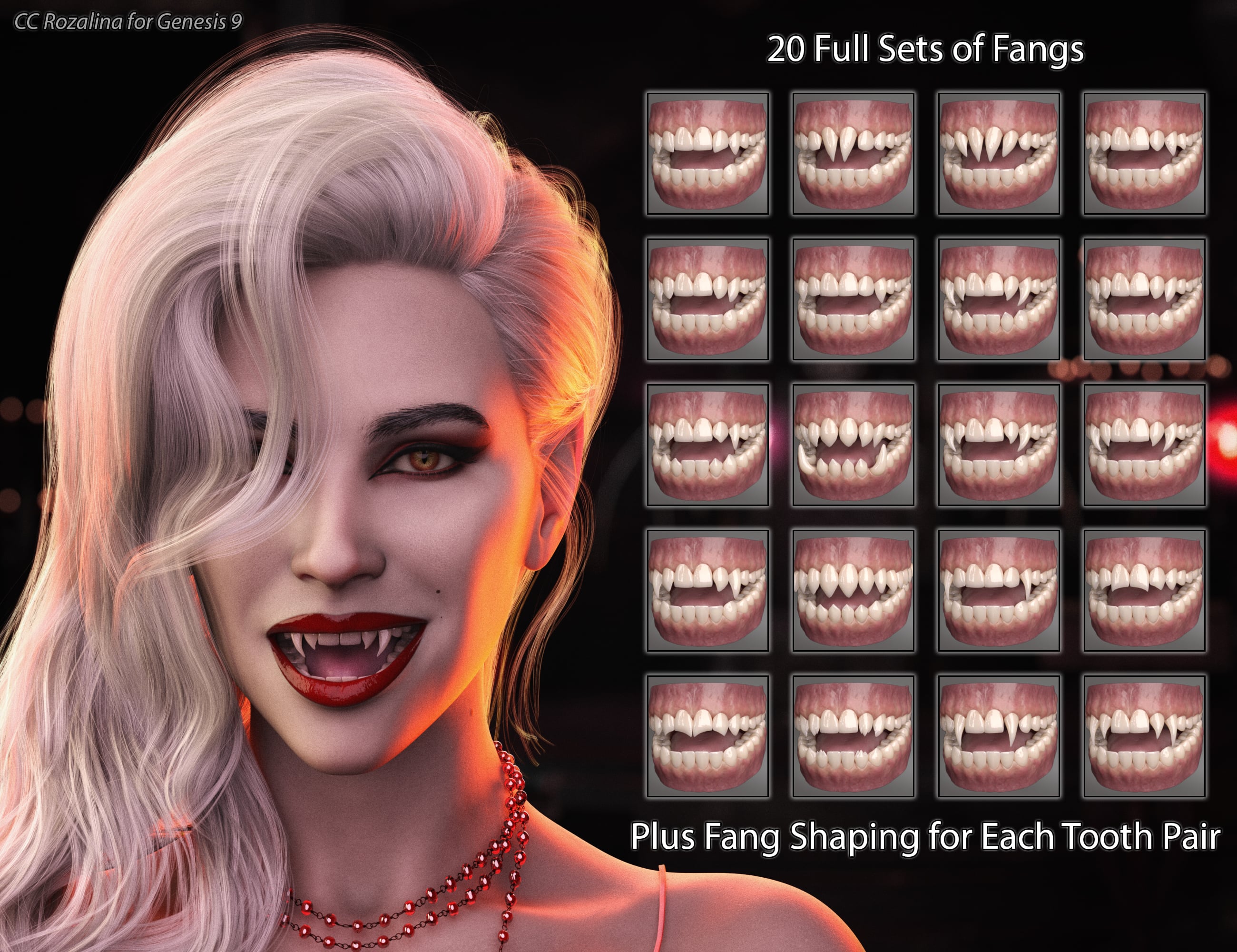 CC Character Kit: Vampire Vagaries MR for Genesis 9 | Daz 3D