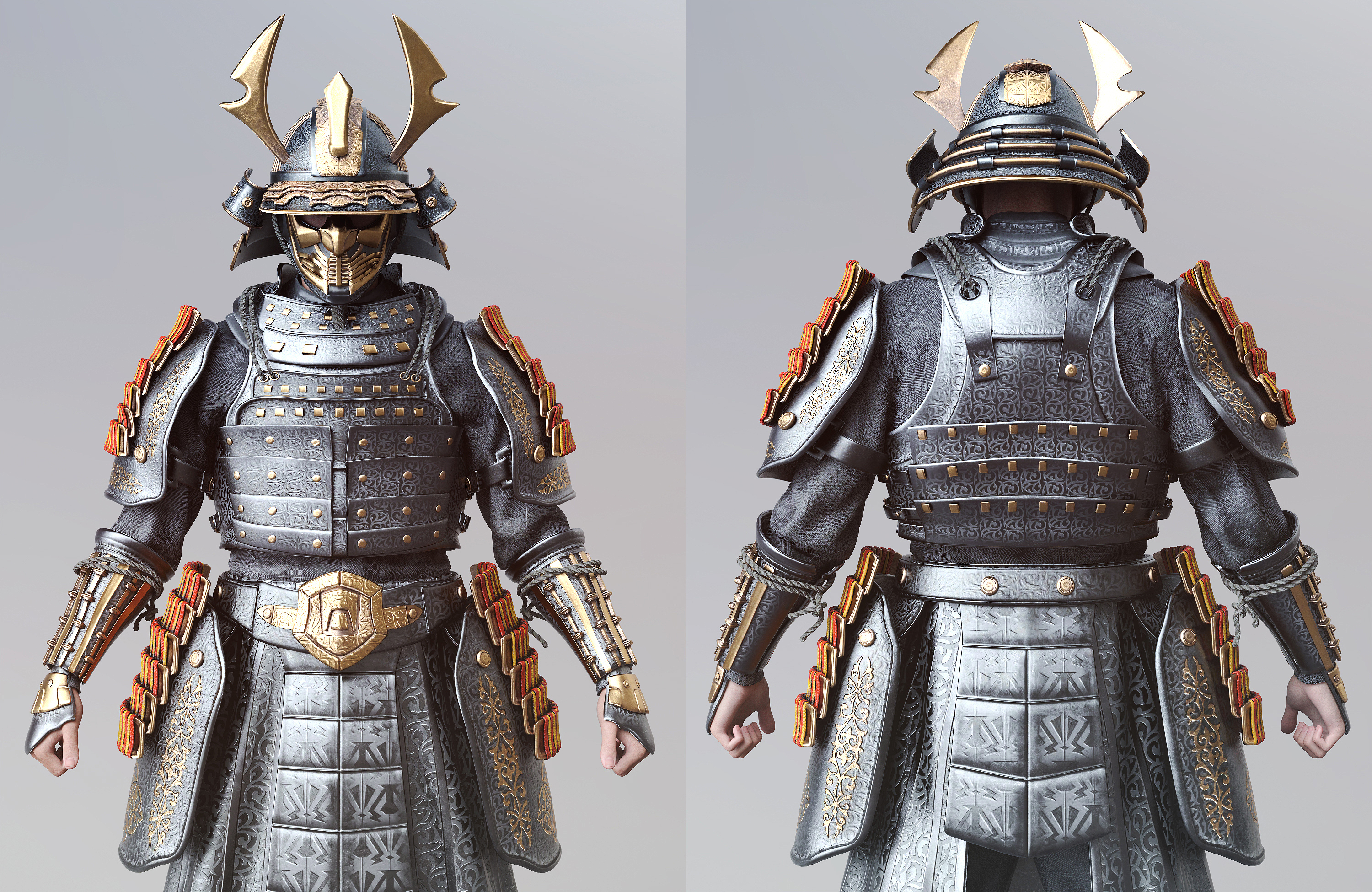 dForce Imperial Tech-Samurai Armor for Genesis 9 | Daz 3D
