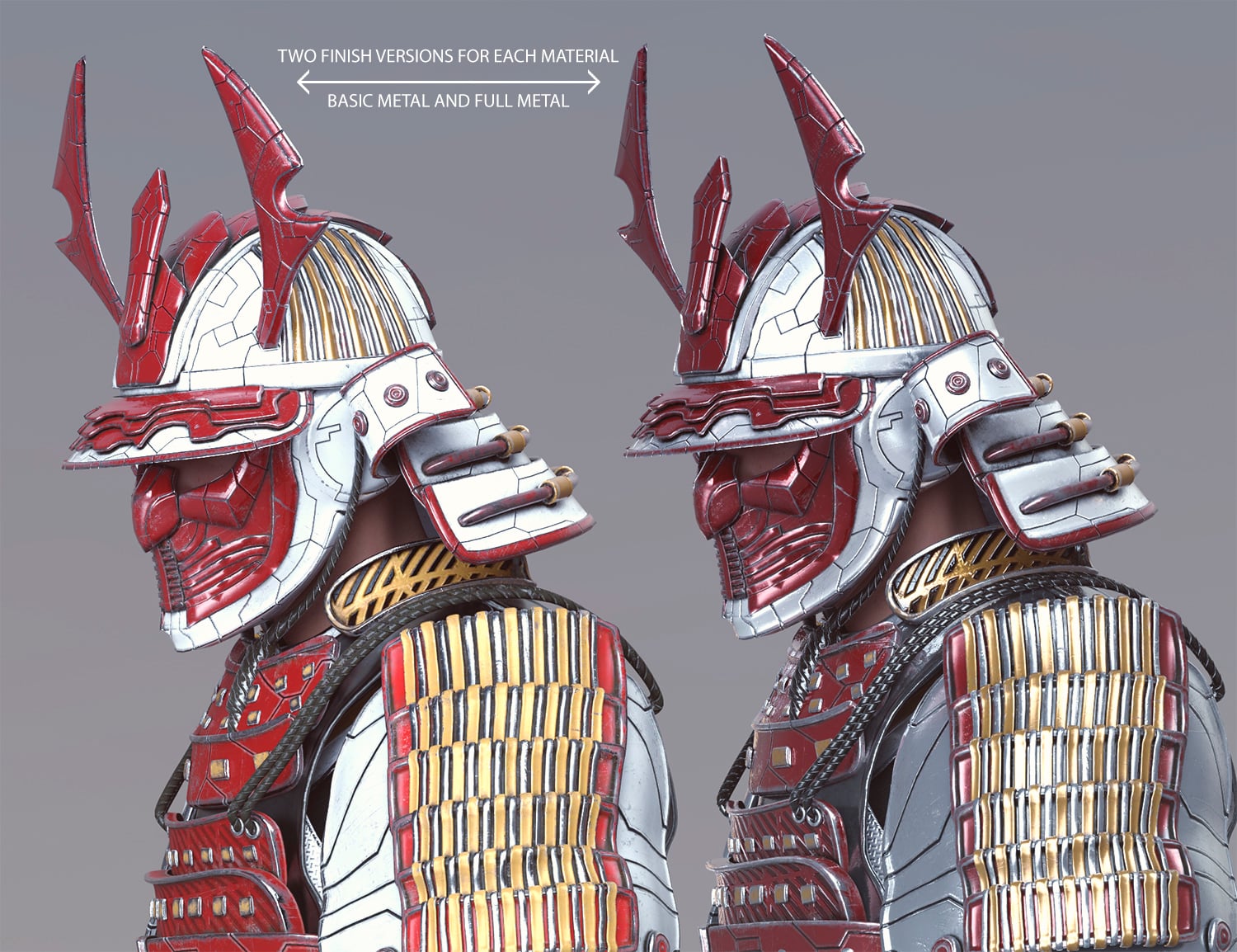 dForce Imperial Tech-Samurai Armor for Genesis 9 Add-On | Daz 3D