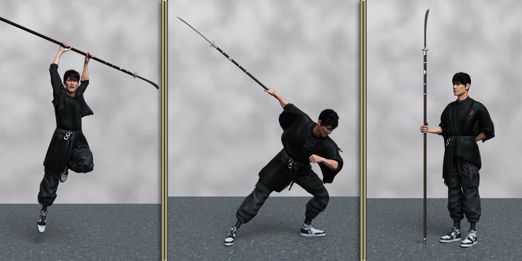 Urban Samurai Poses for Toshi 9 | Daz 3D