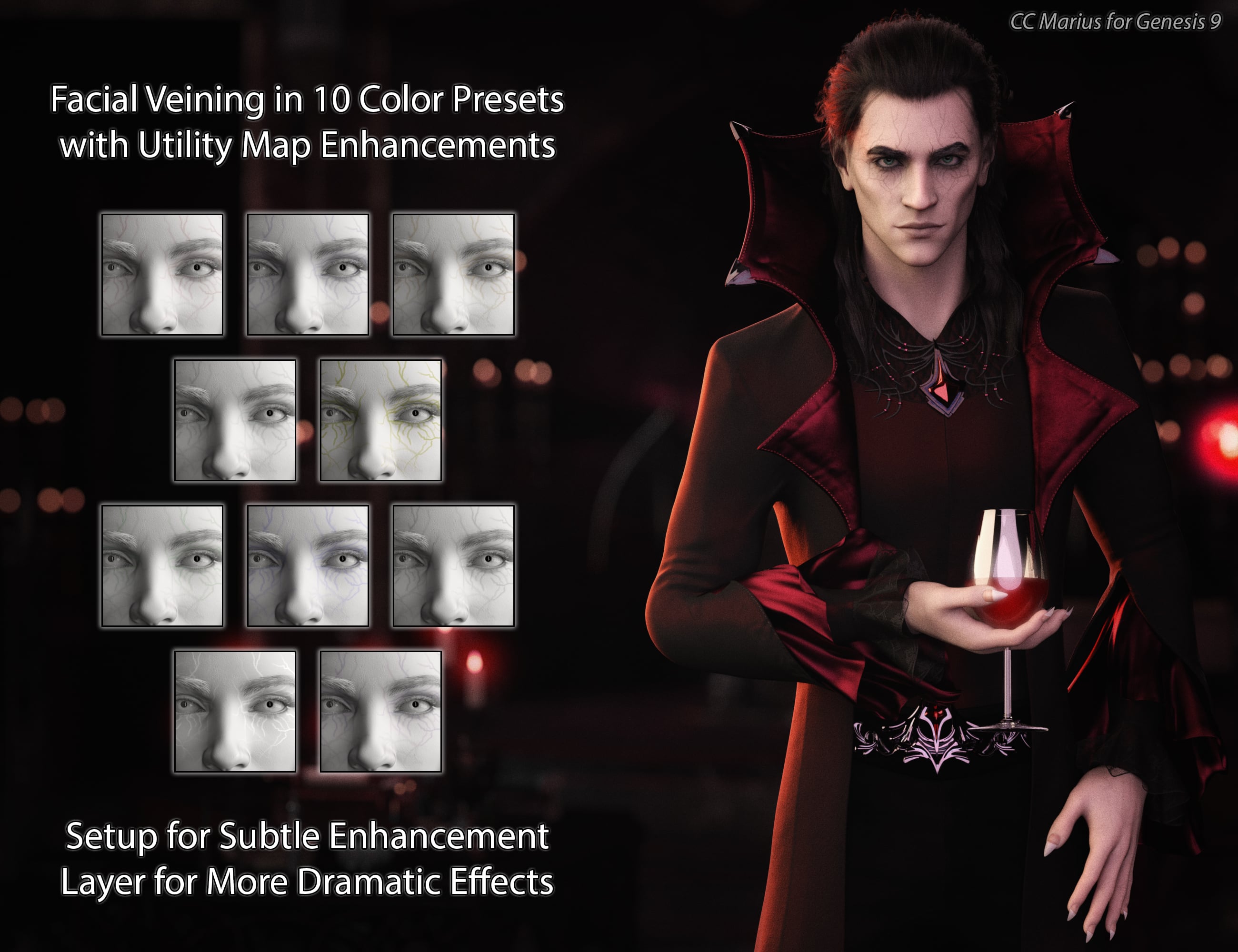CC Vampire Legends for Genesis 9 Bundle | Daz 3D