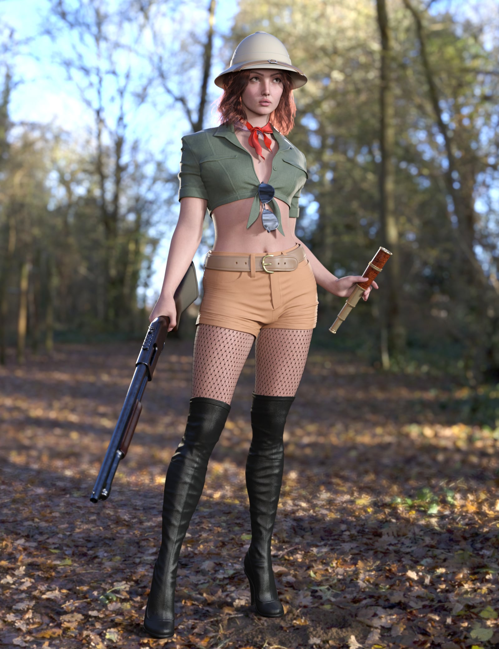 MK Sexy Explorer Outfit for Genesis 9 | Daz 3D
