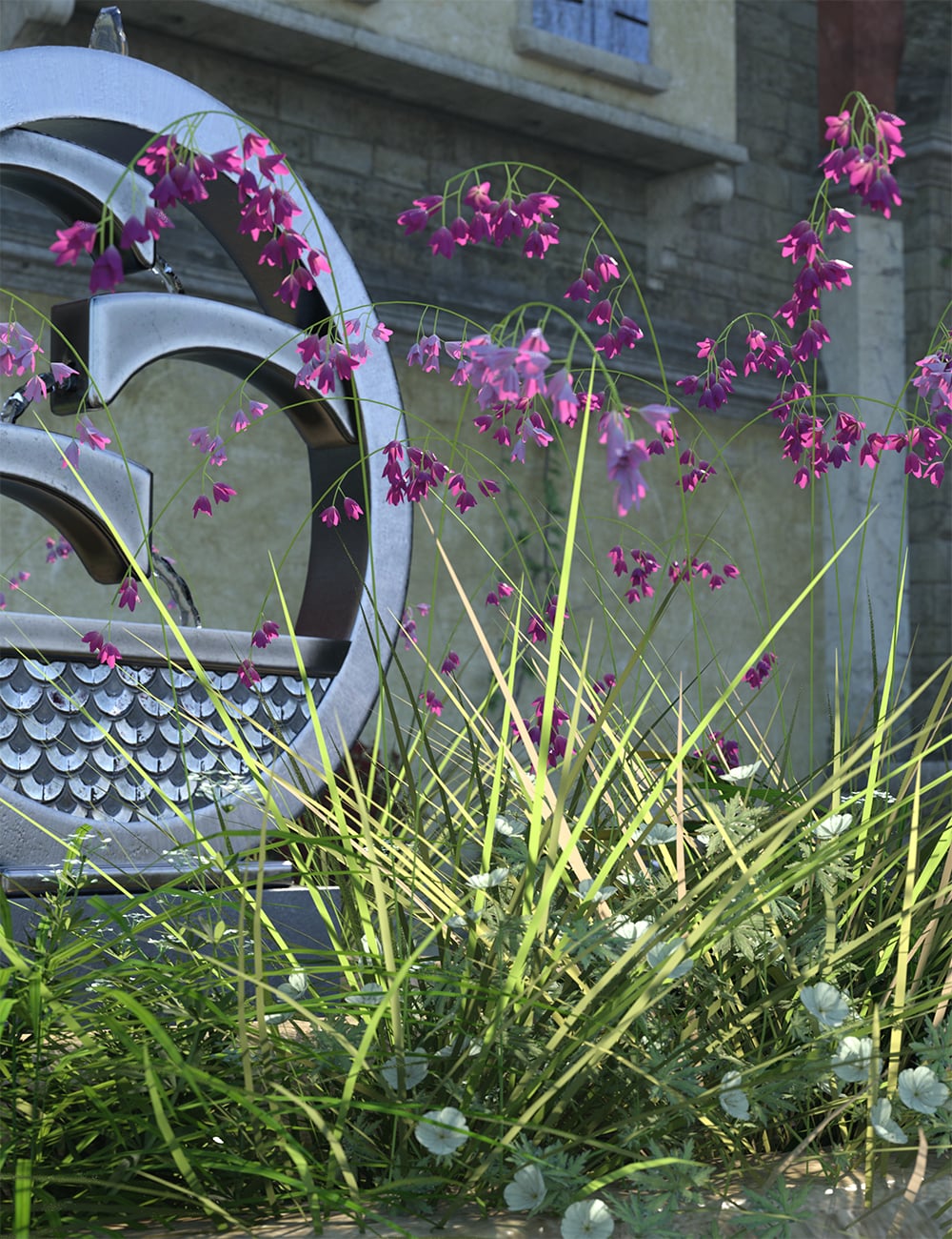 Cottage Garden Flowers - Angels Fishing Rods | Daz 3D