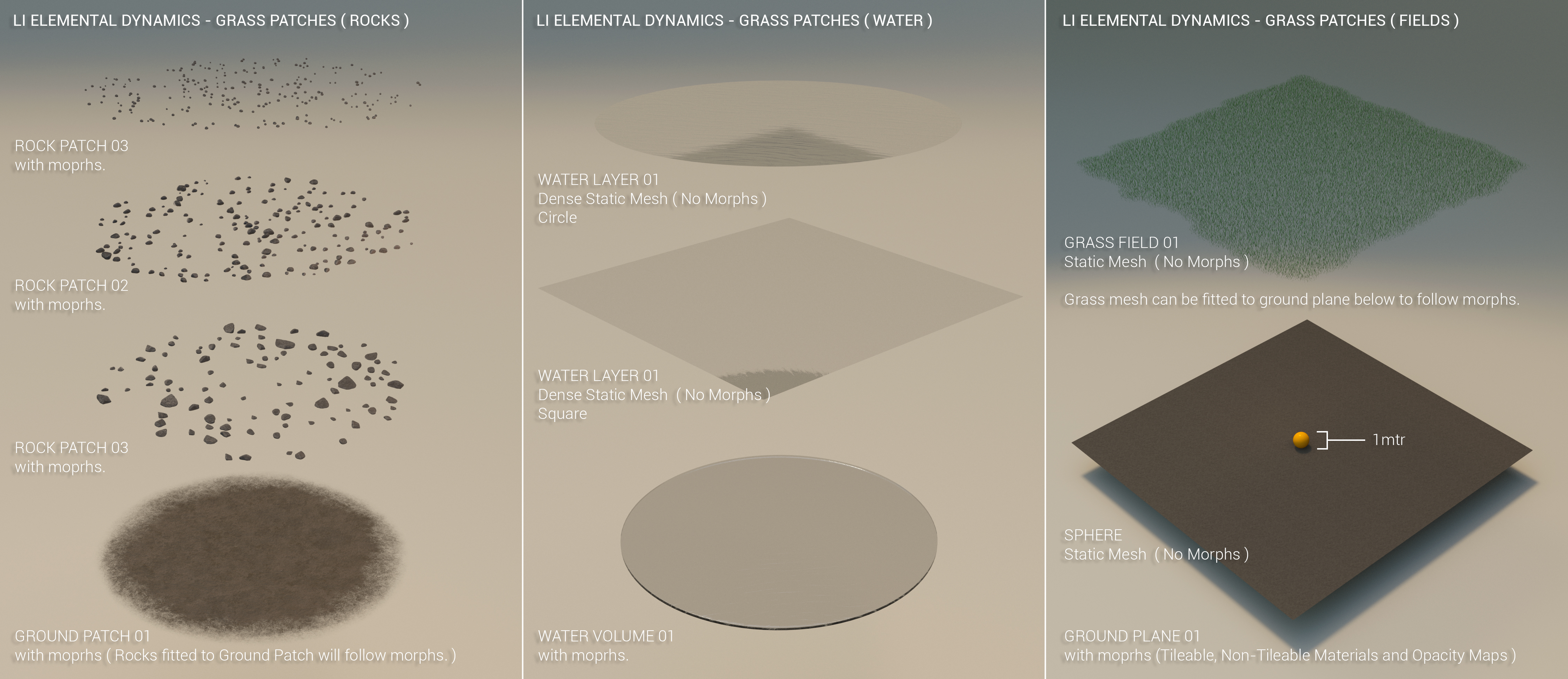 LI Elemental Dynamics - Grass Patches | Daz 3D
