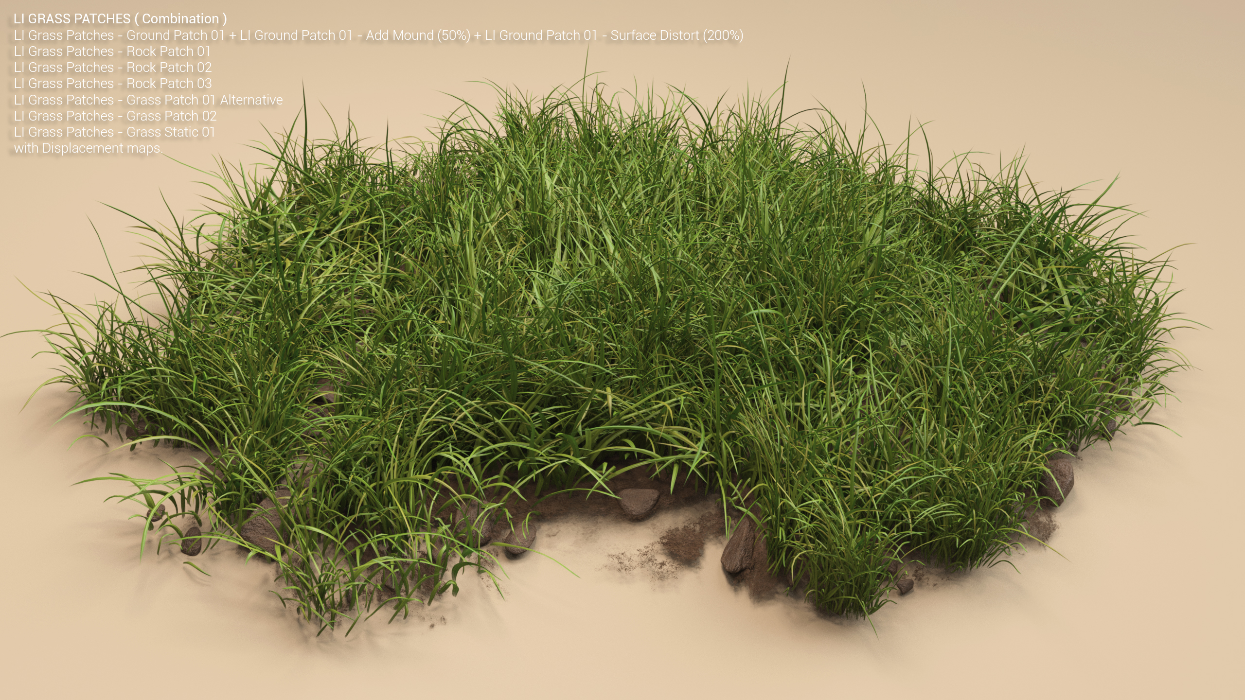 LI Elemental Dynamics - Grass Patches | Daz 3D