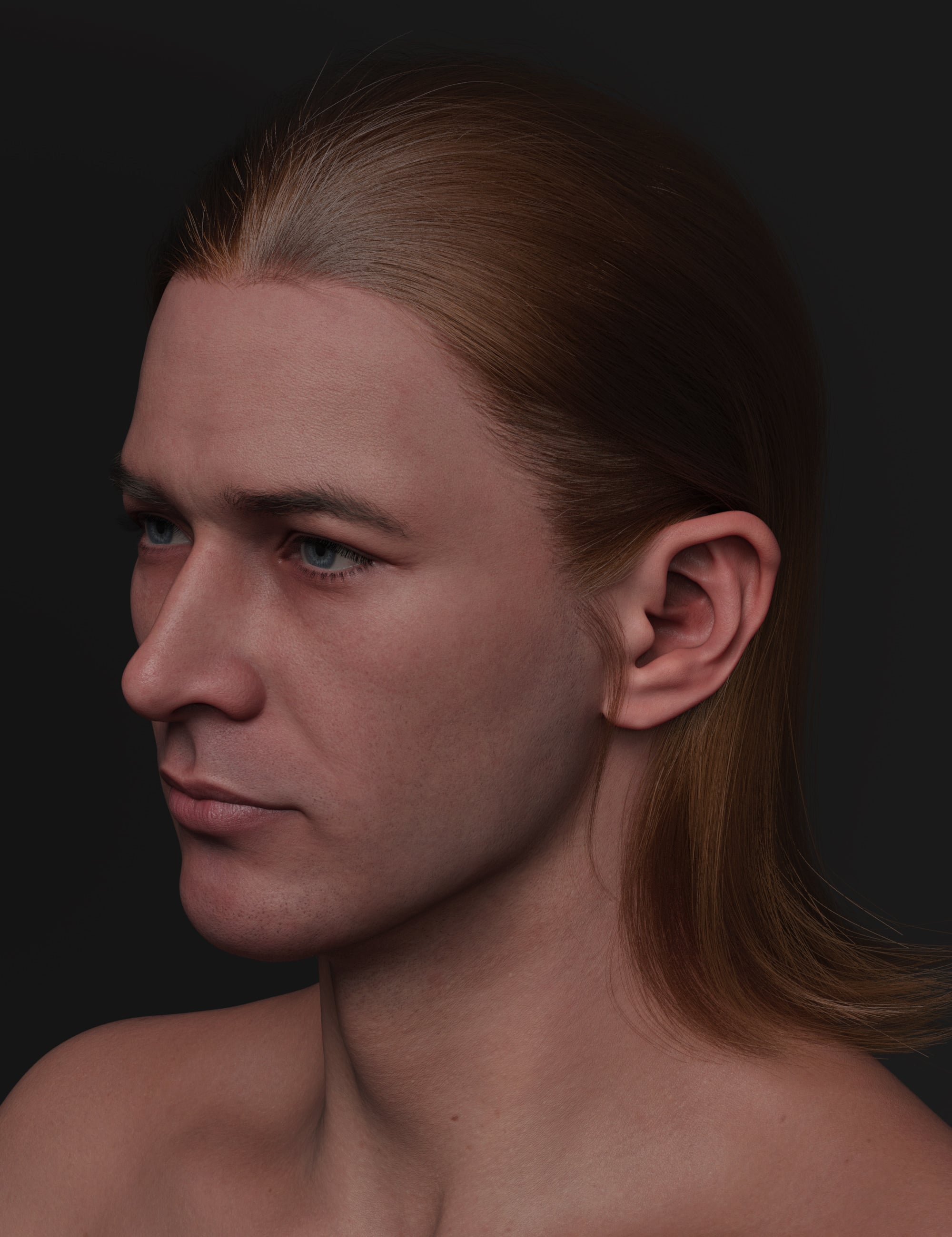dForce Strand-Based Short and Long Slicked Back Hair for Genesis 9 and ...