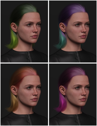 dForce Strand-Based Short and Long Slicked Back Hair Color Expansion ...