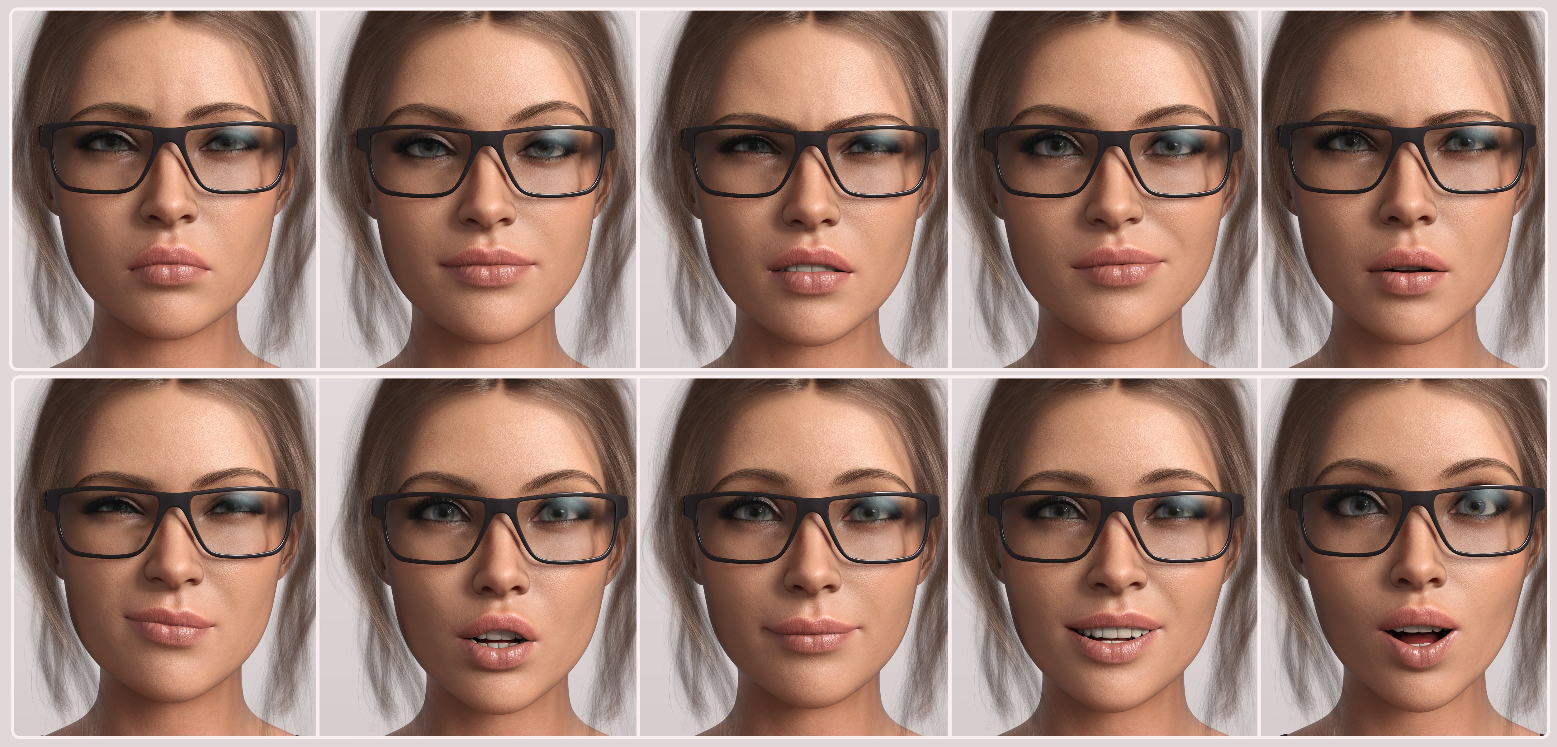 Z All Business Mix and Match Expressions for Genesis 9 | Daz 3D