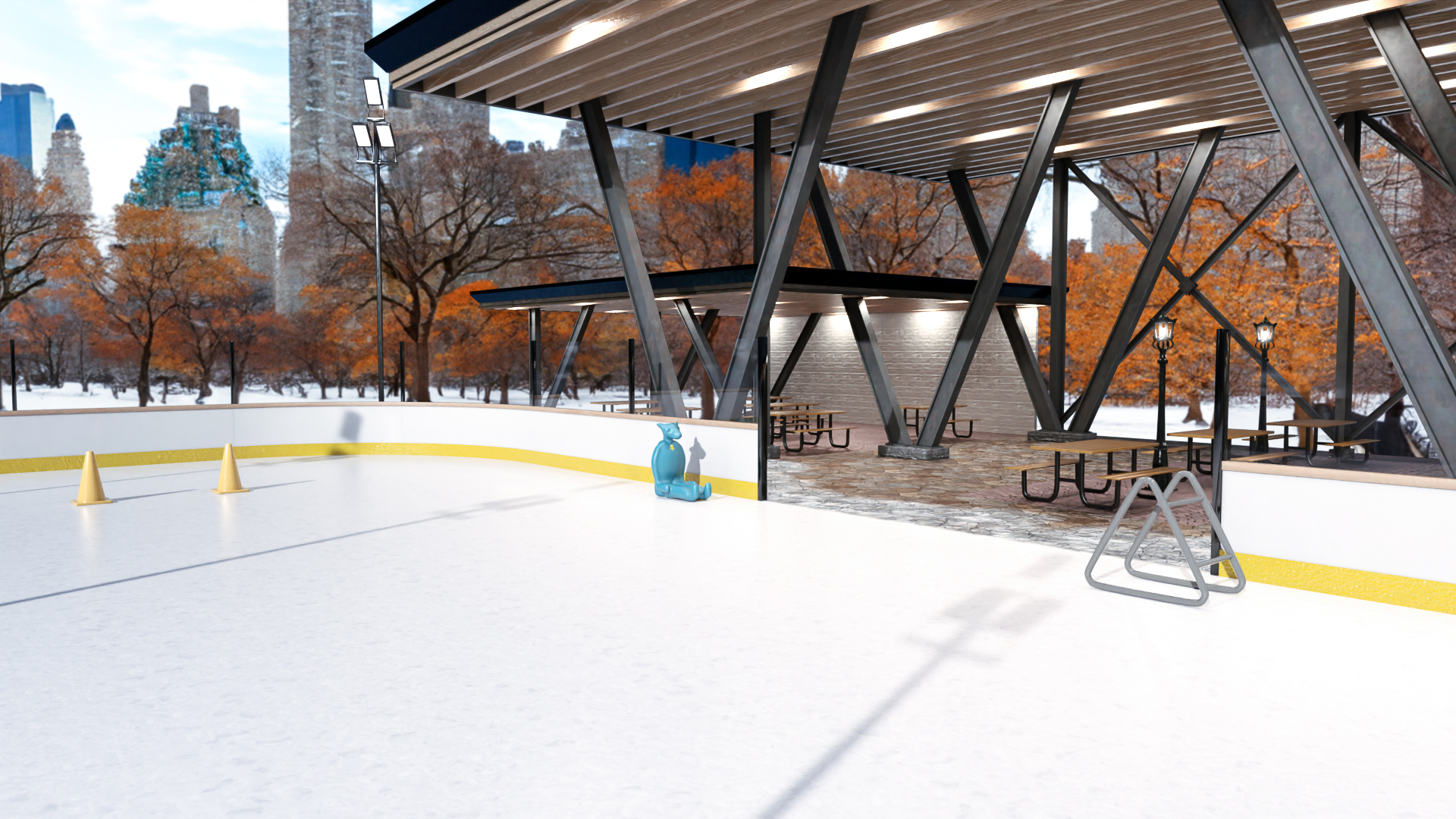 Central Ice Skating Park | Daz 3D