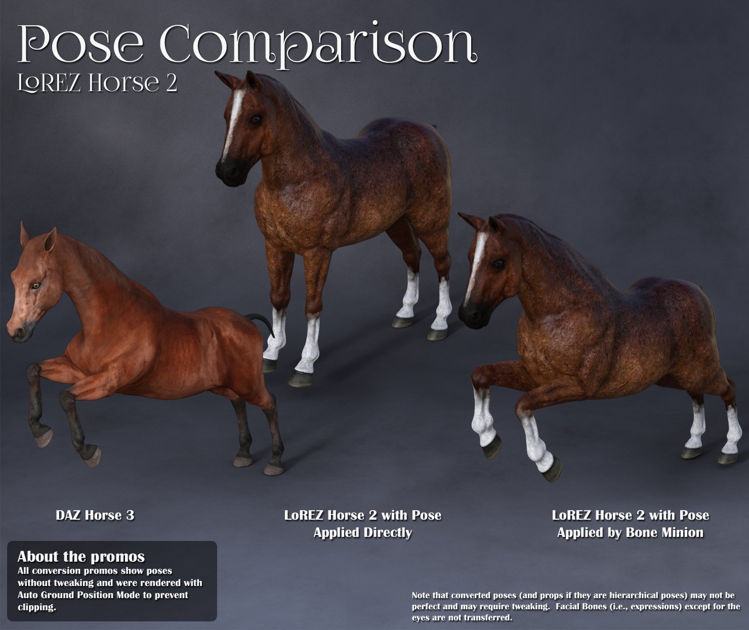 Bone Minion for DAZ Horse 3 Poses | Daz 3D