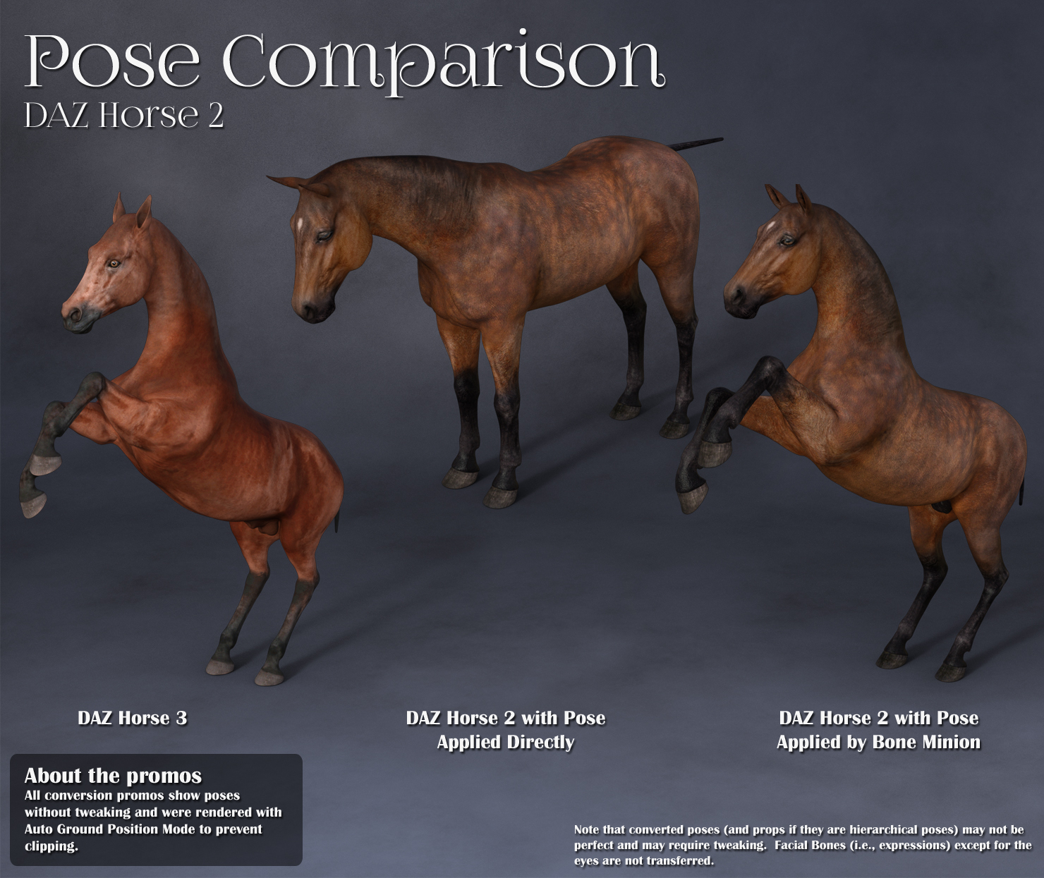 Bone Minion for DAZ Horse 3 Poses | Daz 3D