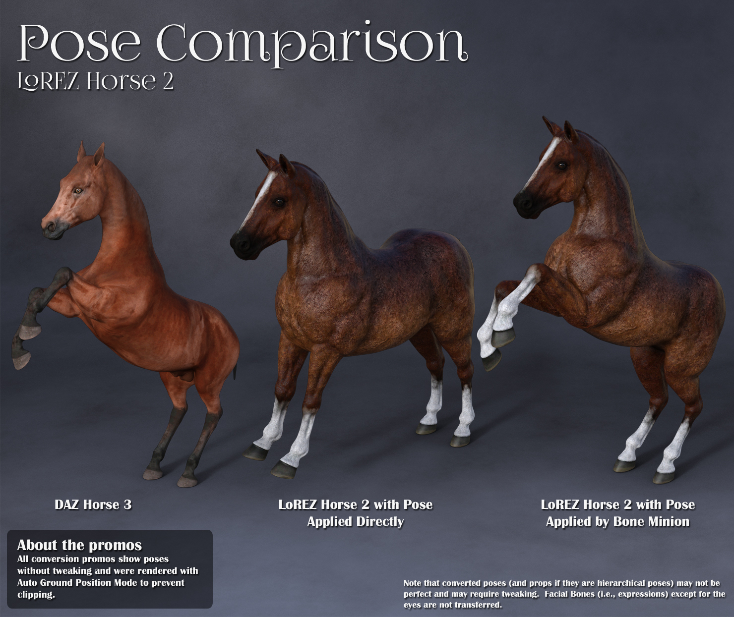 Bone Minion for DAZ Horse 3 Poses | Daz 3D