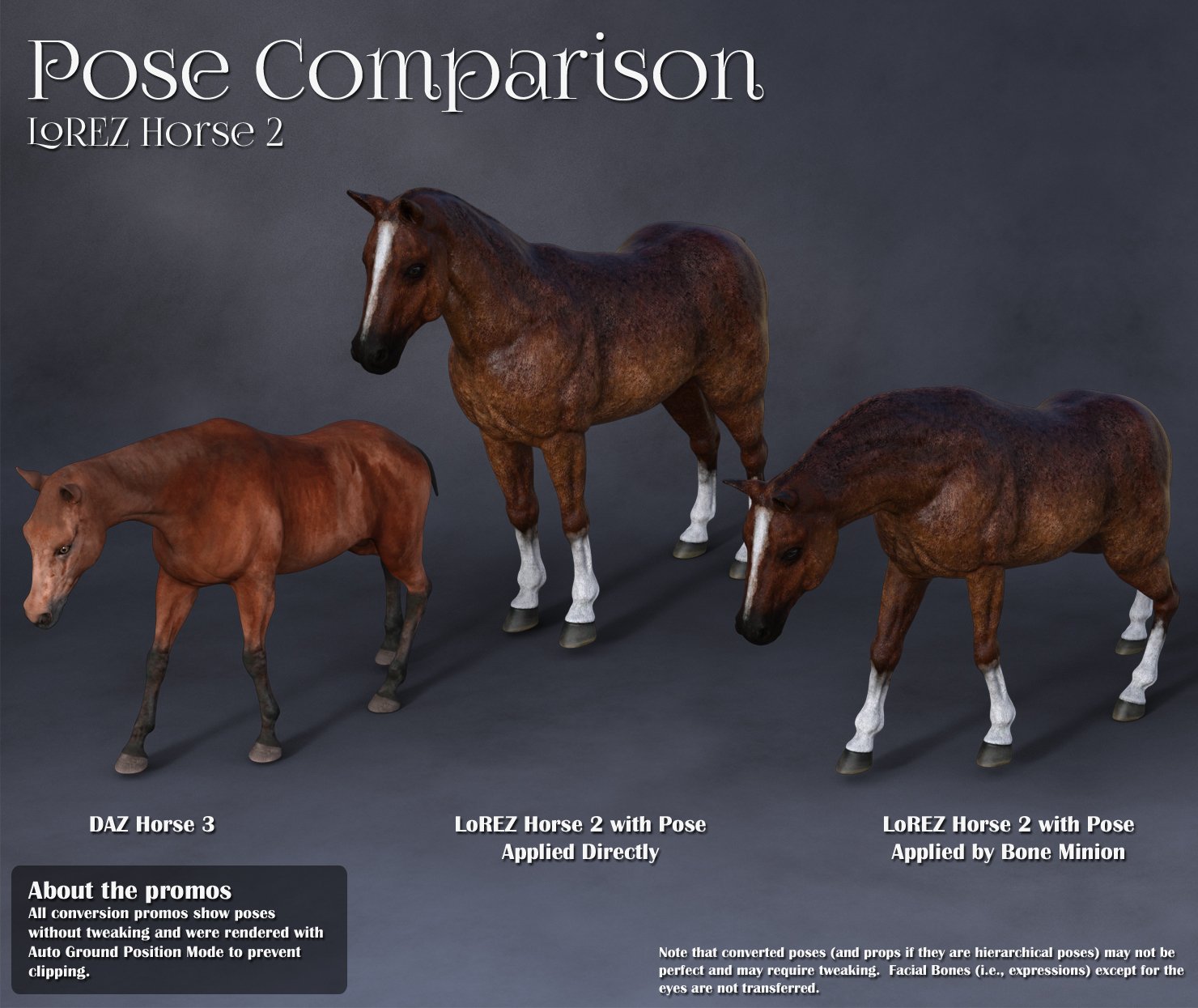 Bone Minion for DAZ Horse 3 Poses | Daz 3D