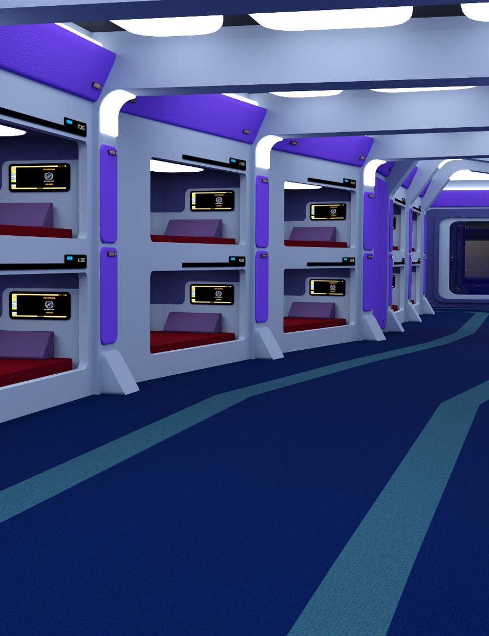 Futuristic Crew Bunks for DAZ Studio | Daz 3D