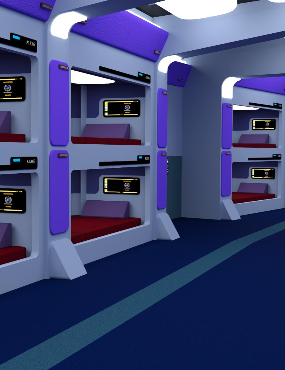 Futuristic Crew Bunks for DAZ Studio | Daz 3D