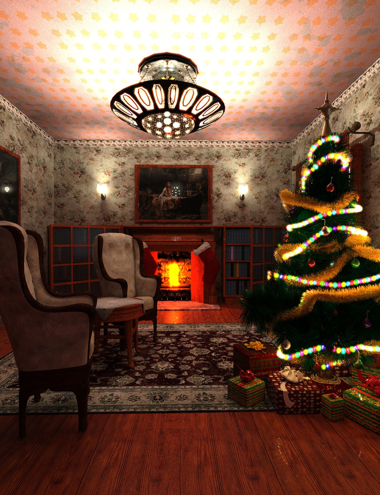 Traditional Christmas Scene | Daz 3D