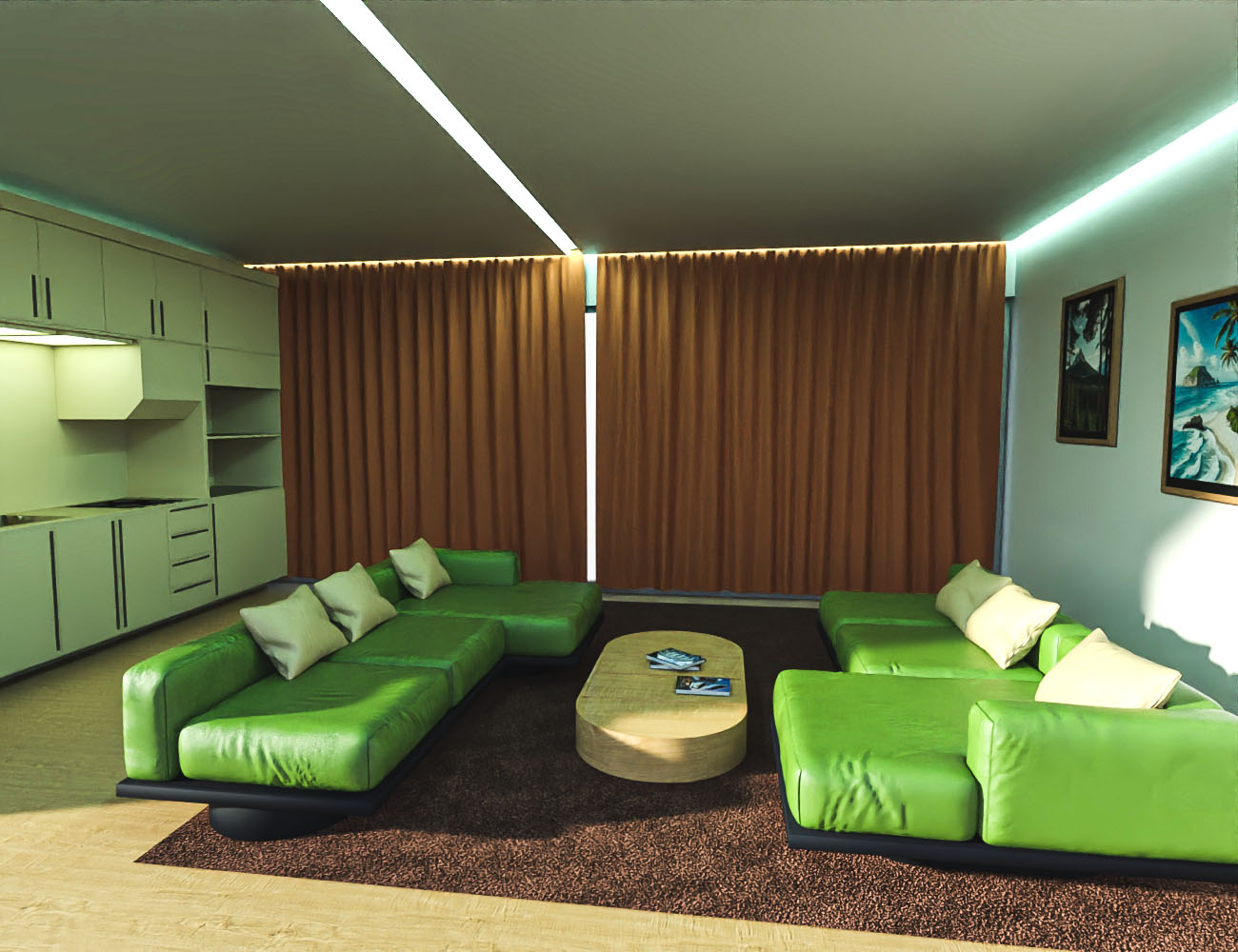 The Cozy Green Room | Daz 3D