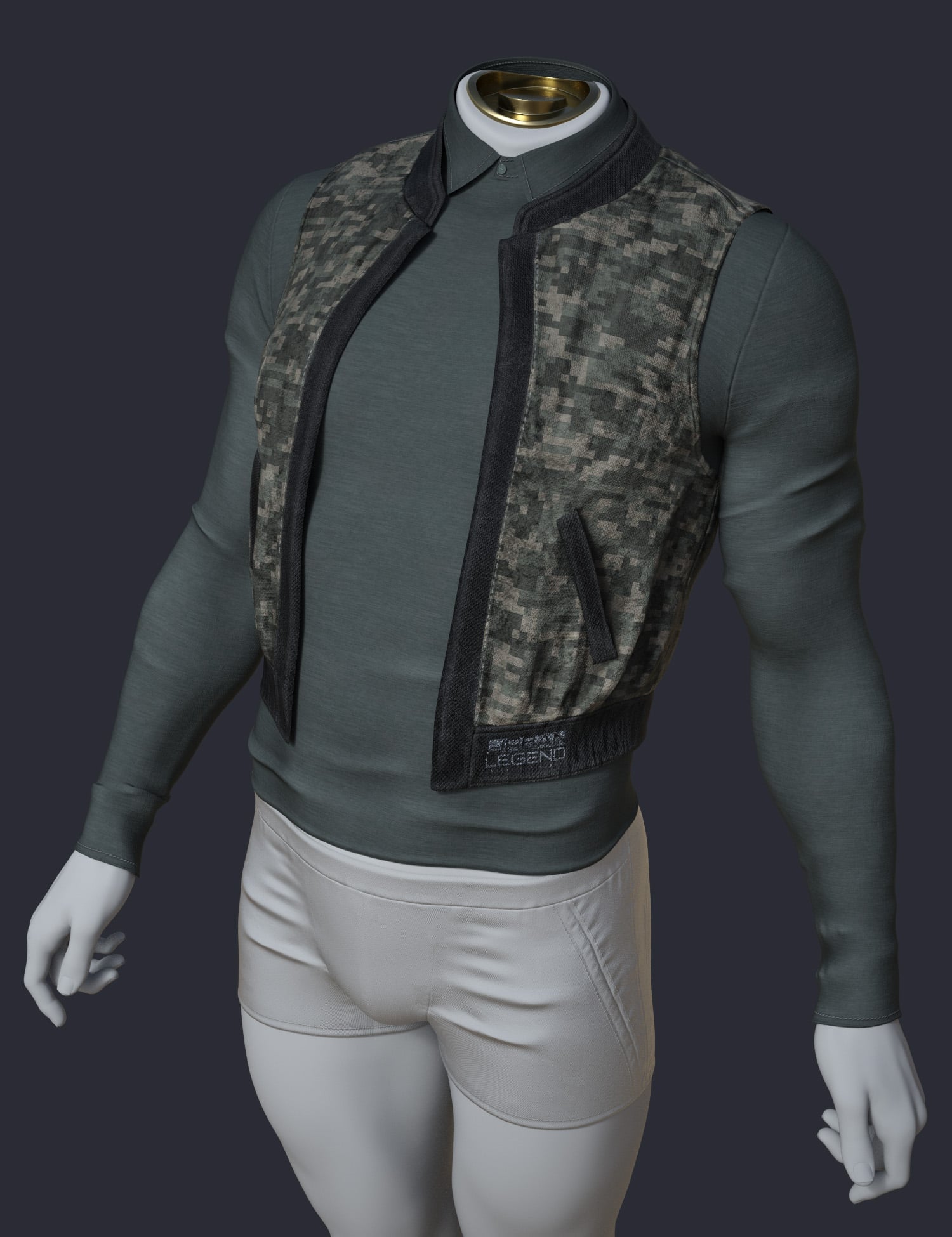 dForce XS Boyfriend Jacket and Shirt for Genesis 9 | Daz 3D