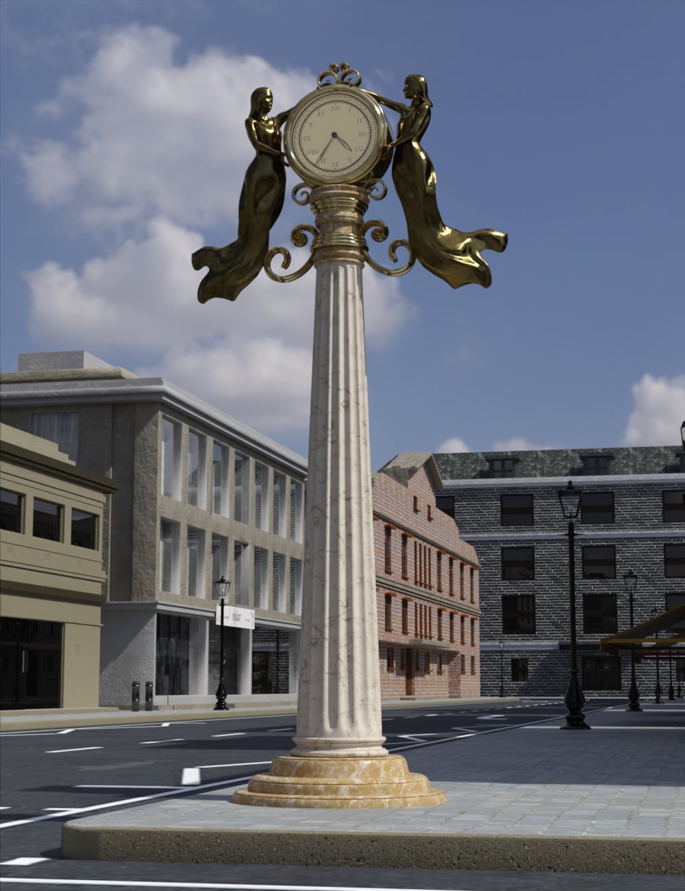 Street Clocks | Daz 3D