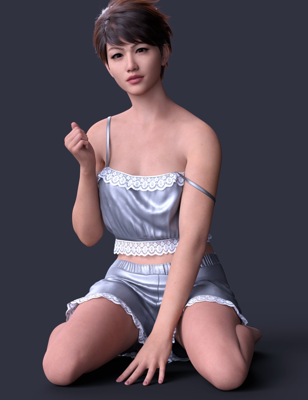 dForce Satin Sleep Set for Genesis 9 | Daz 3D