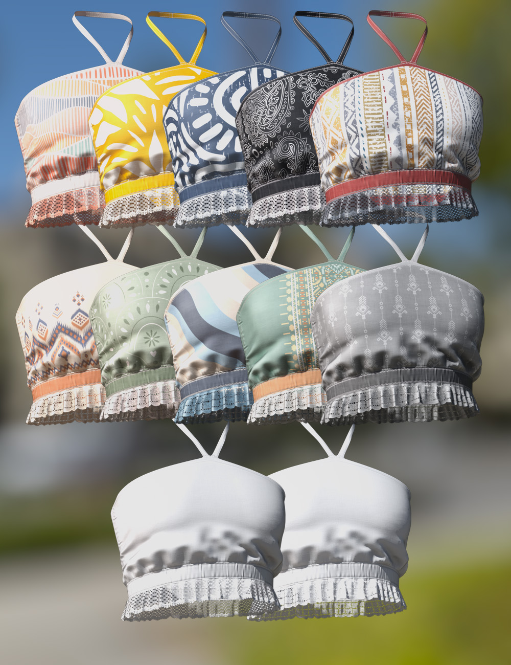 dForce Mini Peplum Top Genesis 9 | Daz 3D