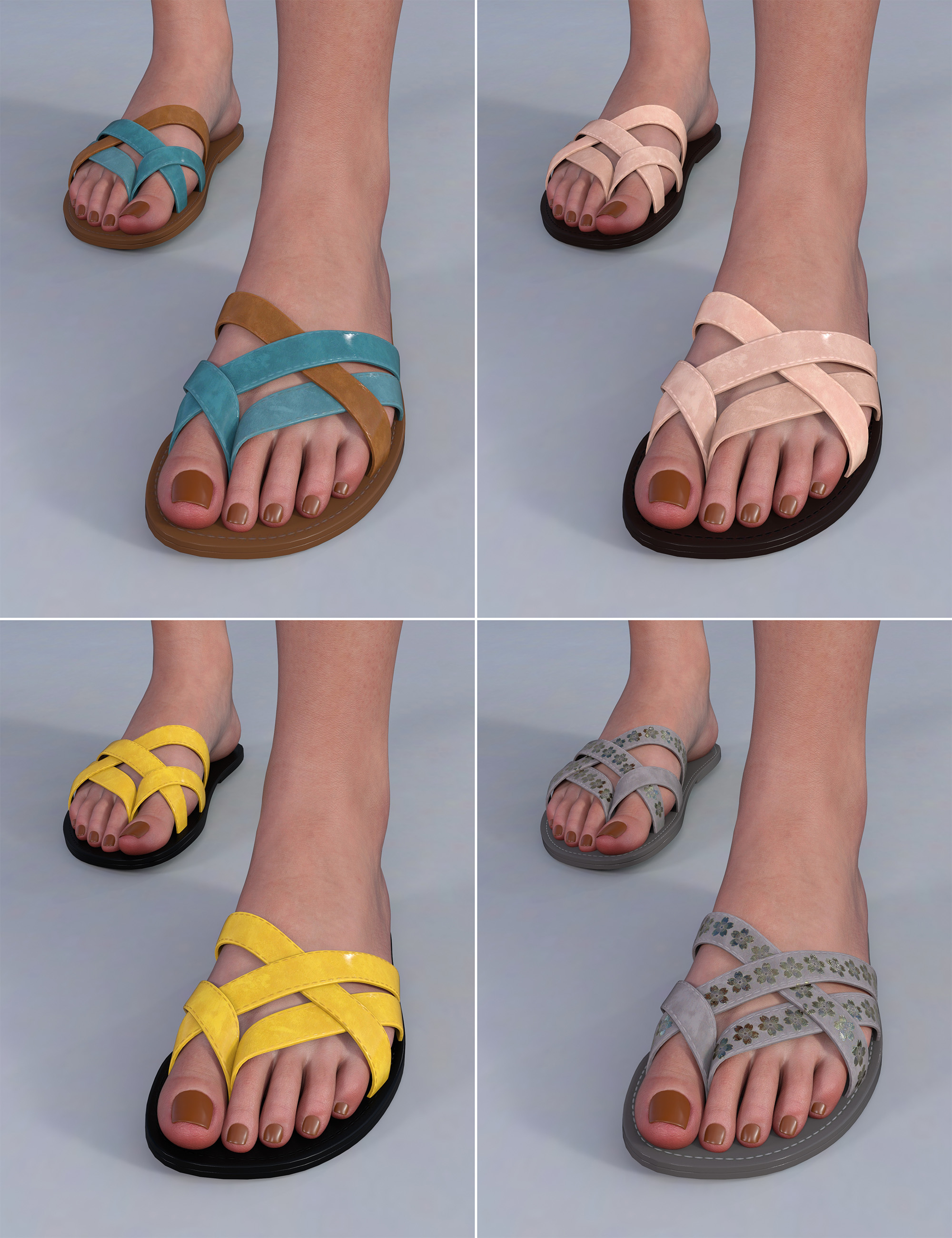 Karli Sandals for Genesis 9 | Daz 3D