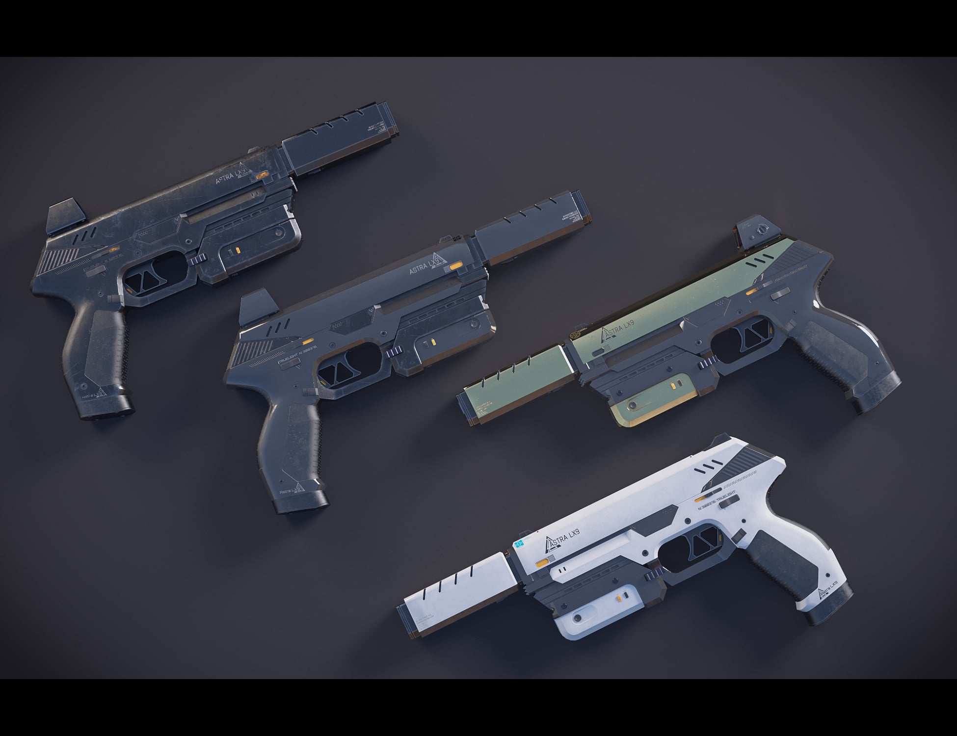 Energy Handgun And Accessories | Daz 3D
