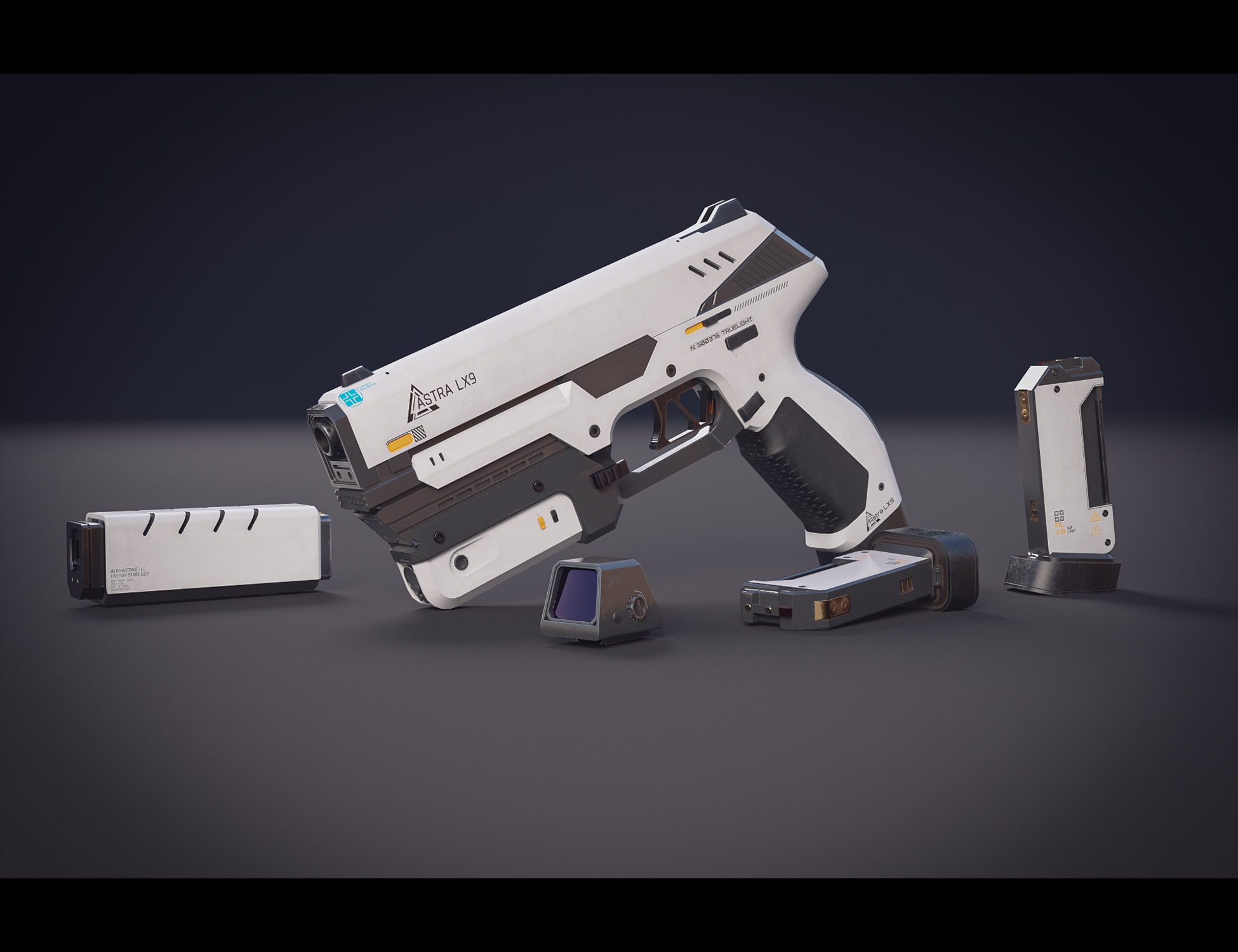 Energy Handgun And Accessories | Daz 3D