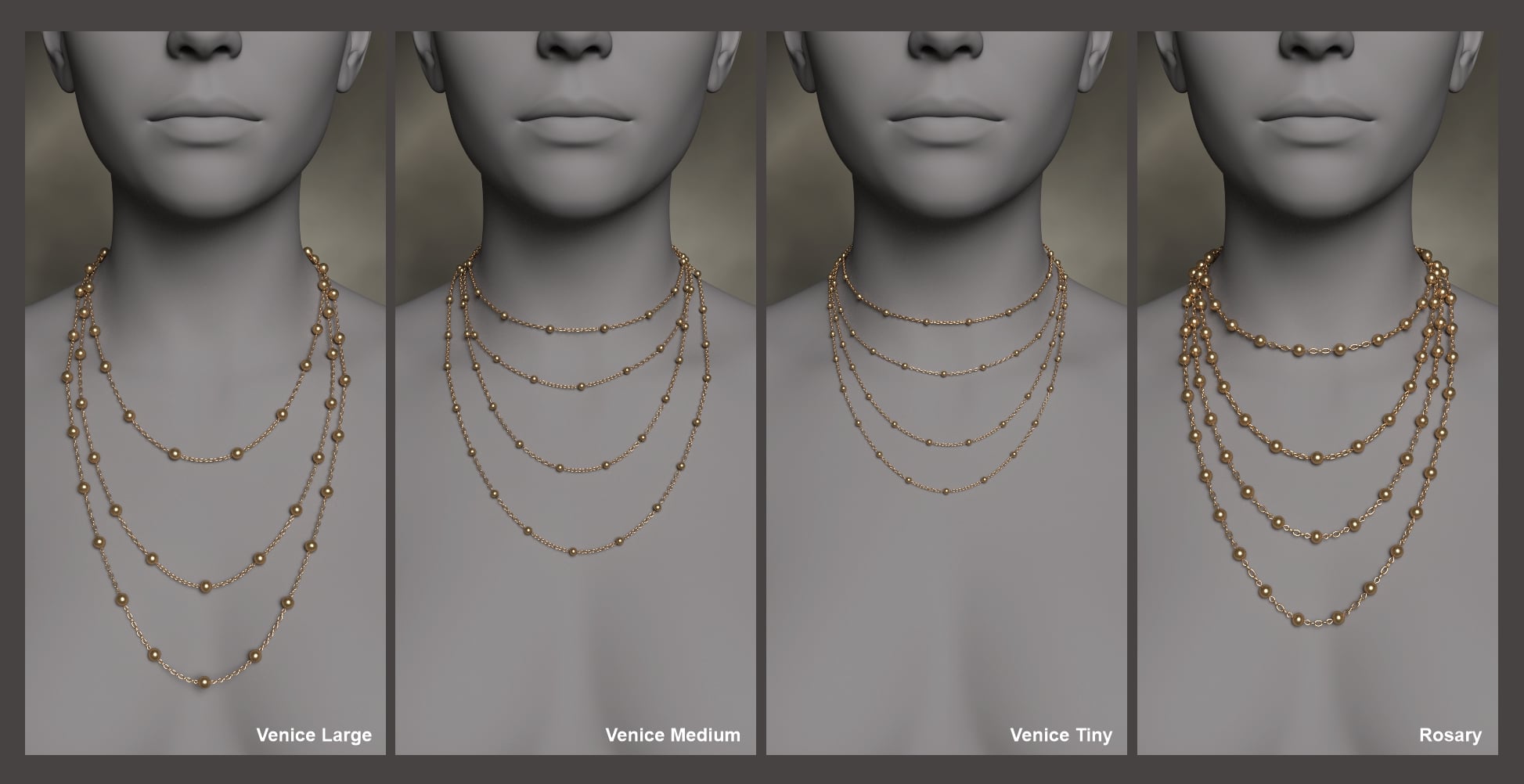 FK dForce Luxe Chains Two for Genesis 8, 8.1 and 9 | Daz 3D