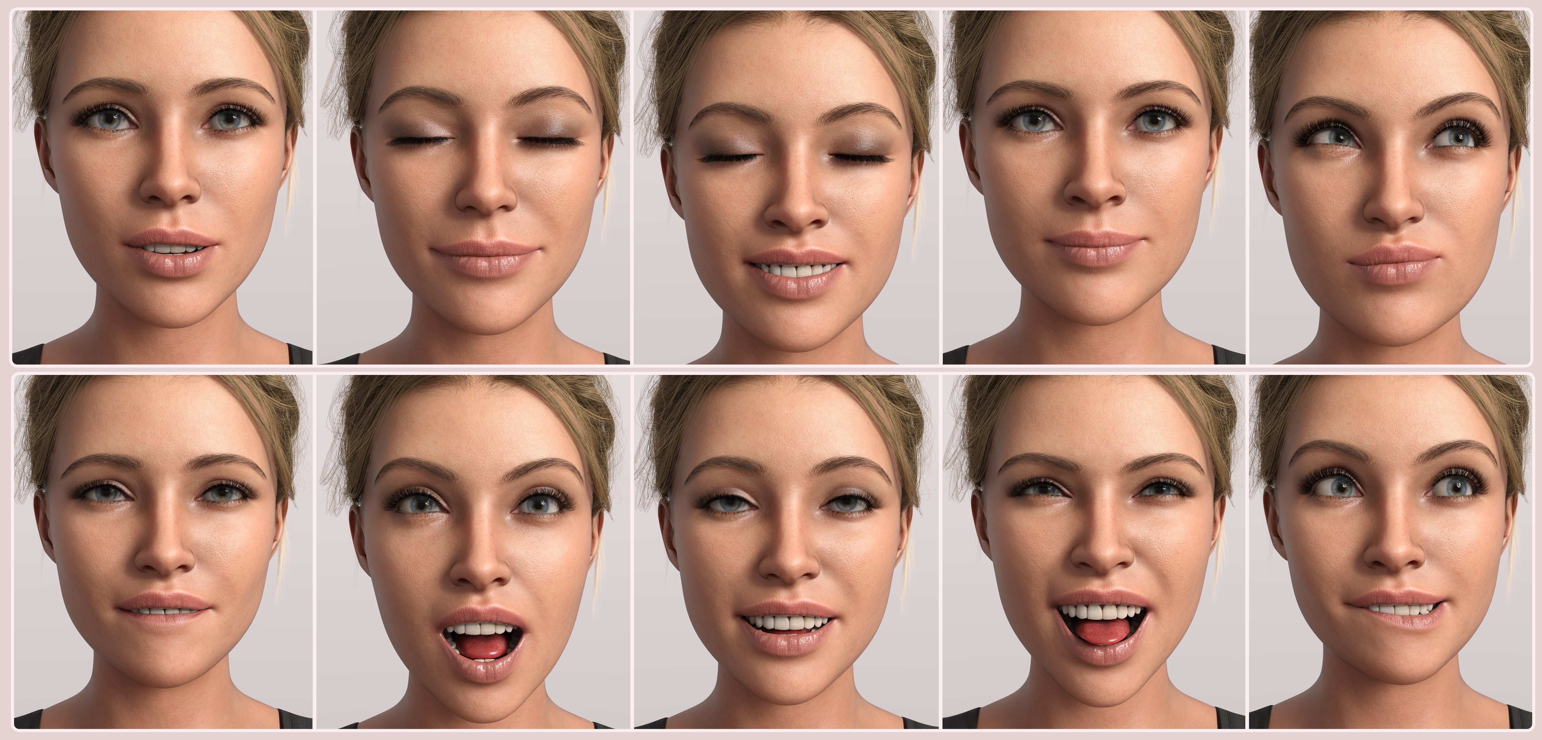 Z All Smiles Mix and Match Expressions for Genesis 9 | Daz 3D