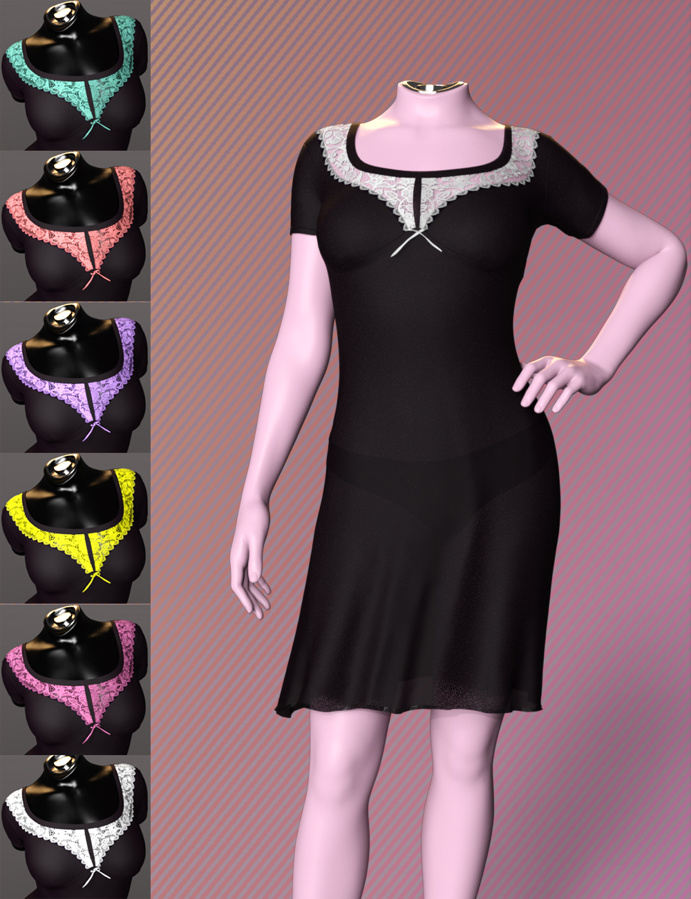 dForce Elda Nightie for Genesis 9, 8.1 and 8 Female | Daz 3D