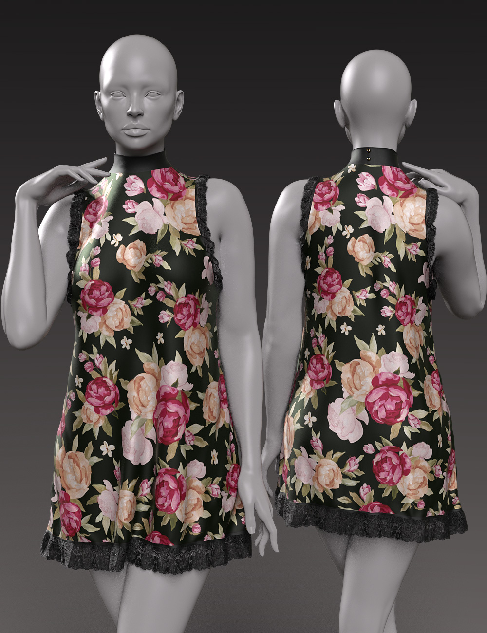 VERSUS - A97 dForce Emma Dress for Genesis 8 and 9 Females Add-On | Daz 3D
