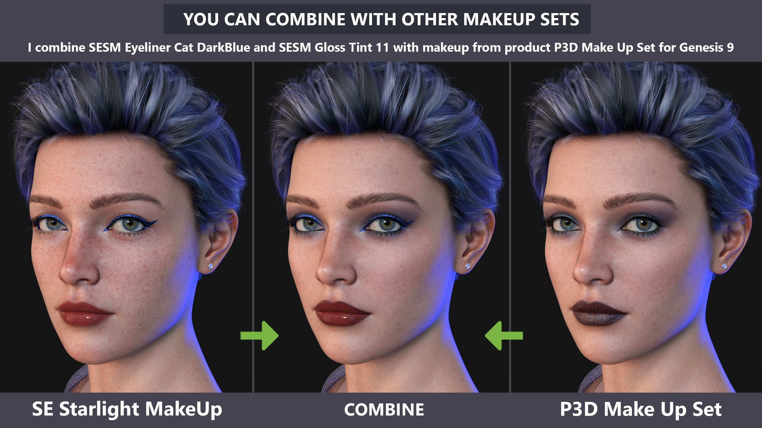 SE Starlight MakeUp for Genesis 9 | Daz 3D