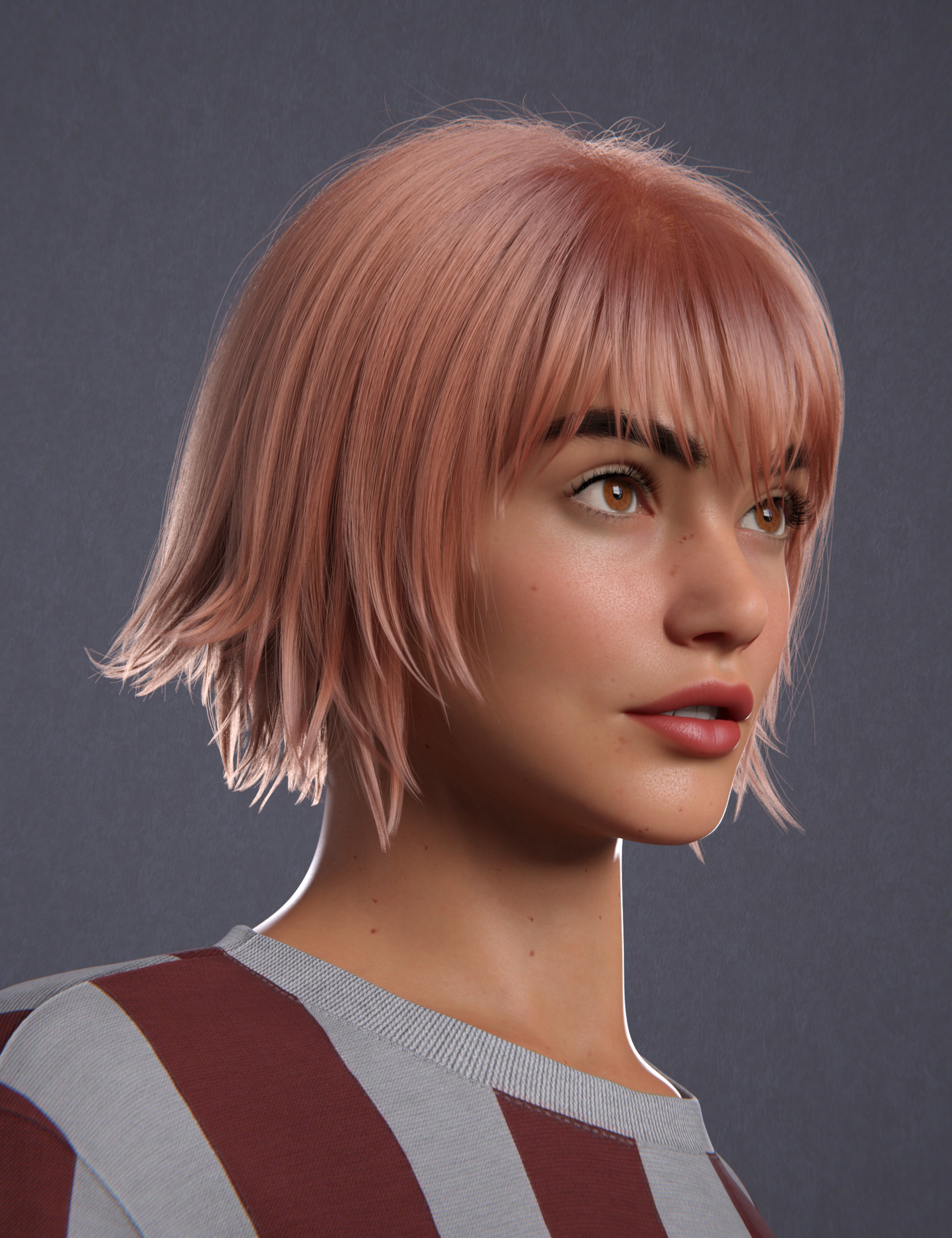 dForce AK Layered Bob Hair for Genesis 9, 8, and 8.1 Female | Daz 3D