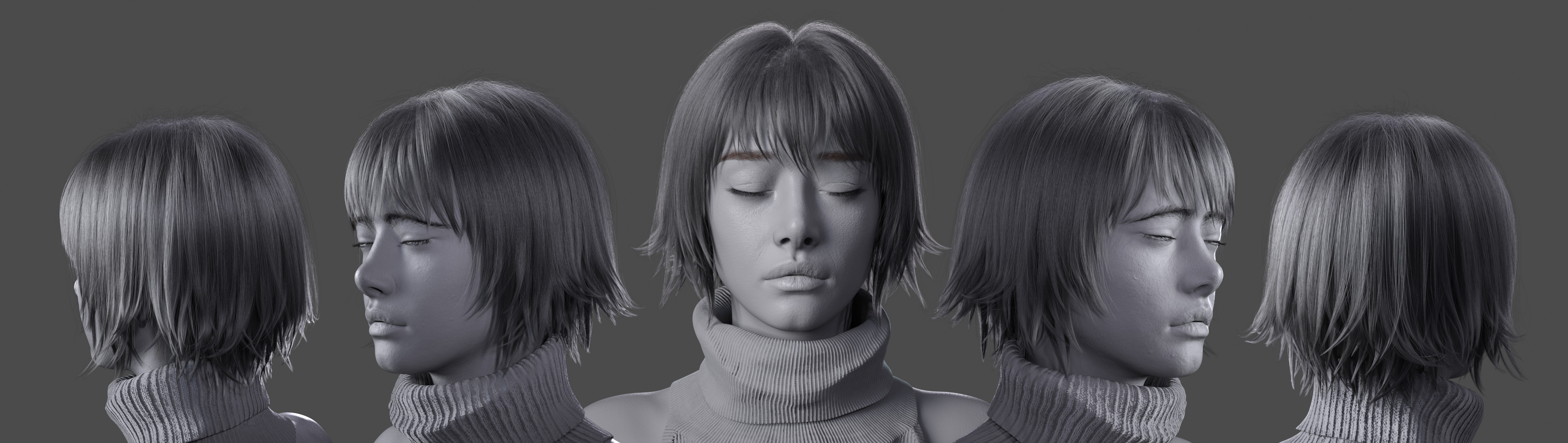 dForce AK Layered Bob Hair for Genesis 9, 8, and 8.1 Female | Daz 3D