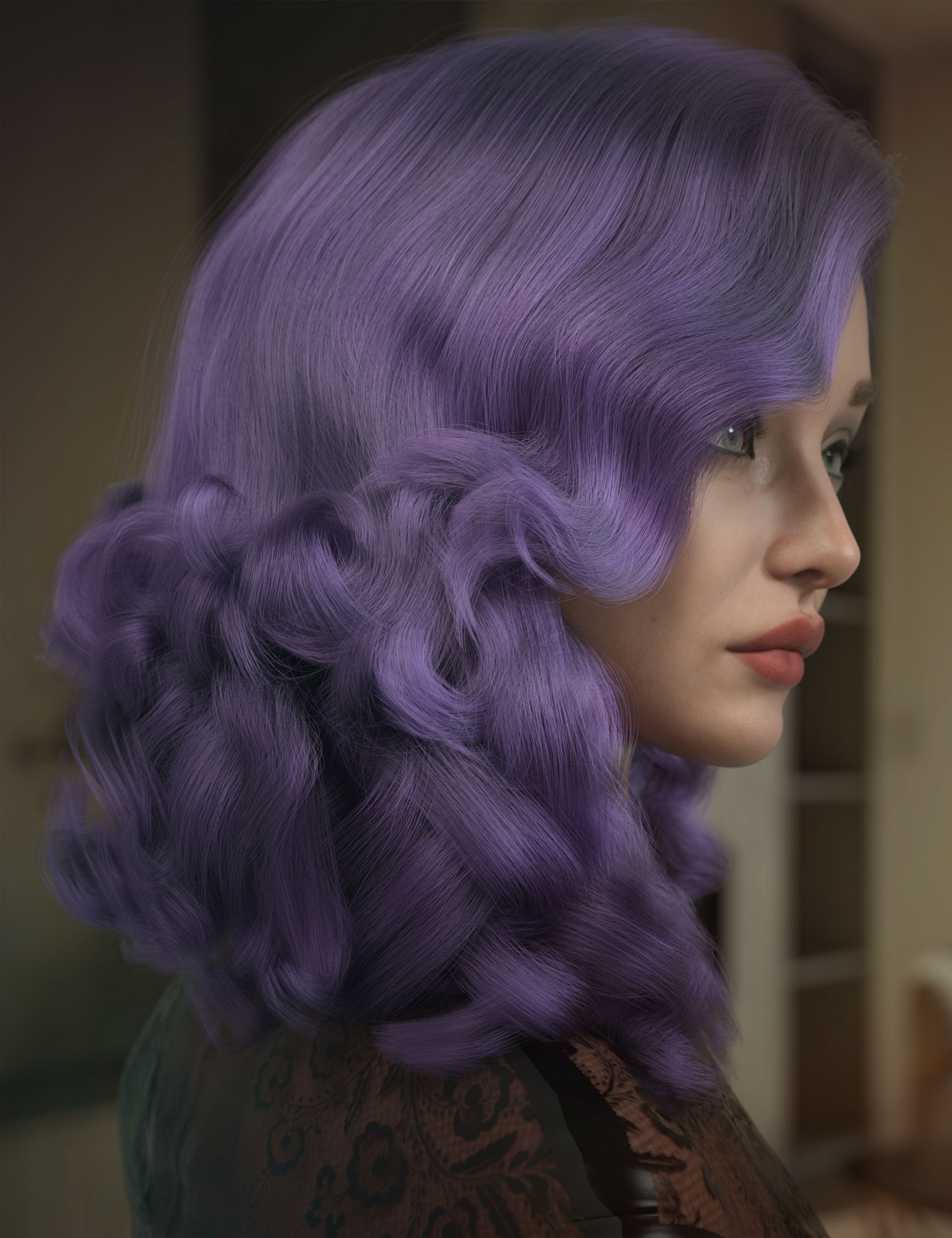 dForce Lanah Hair for Genesis 9 | Daz 3D