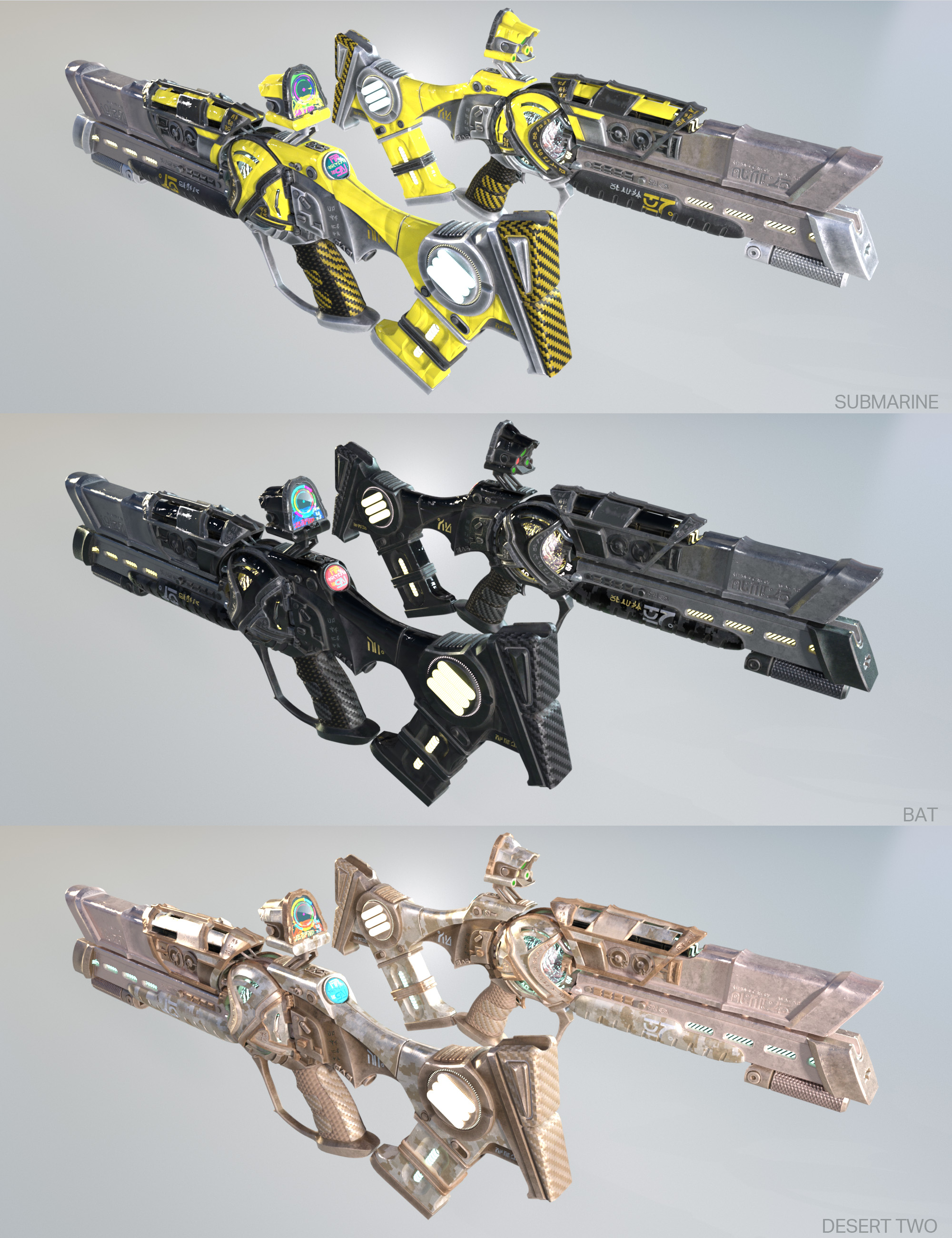 Extra Textures for Alien Assault Rifle | Daz 3D