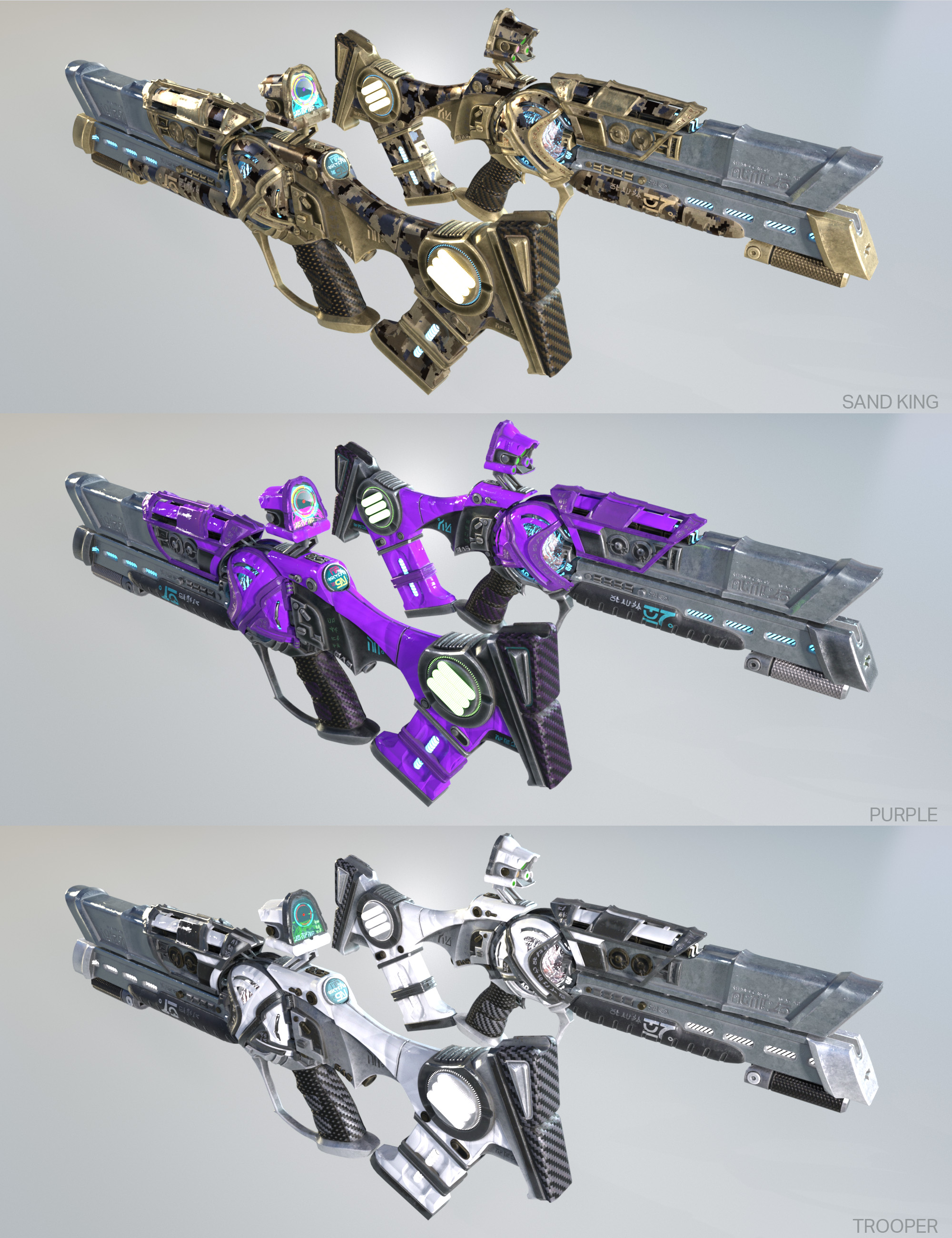 Extra Textures for Alien Assault Rifle | Daz 3D