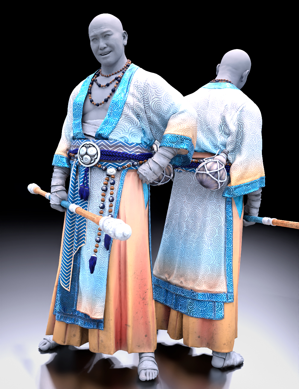 Four Elements: Texture Expansion for Wise Monk HD | Daz 3D