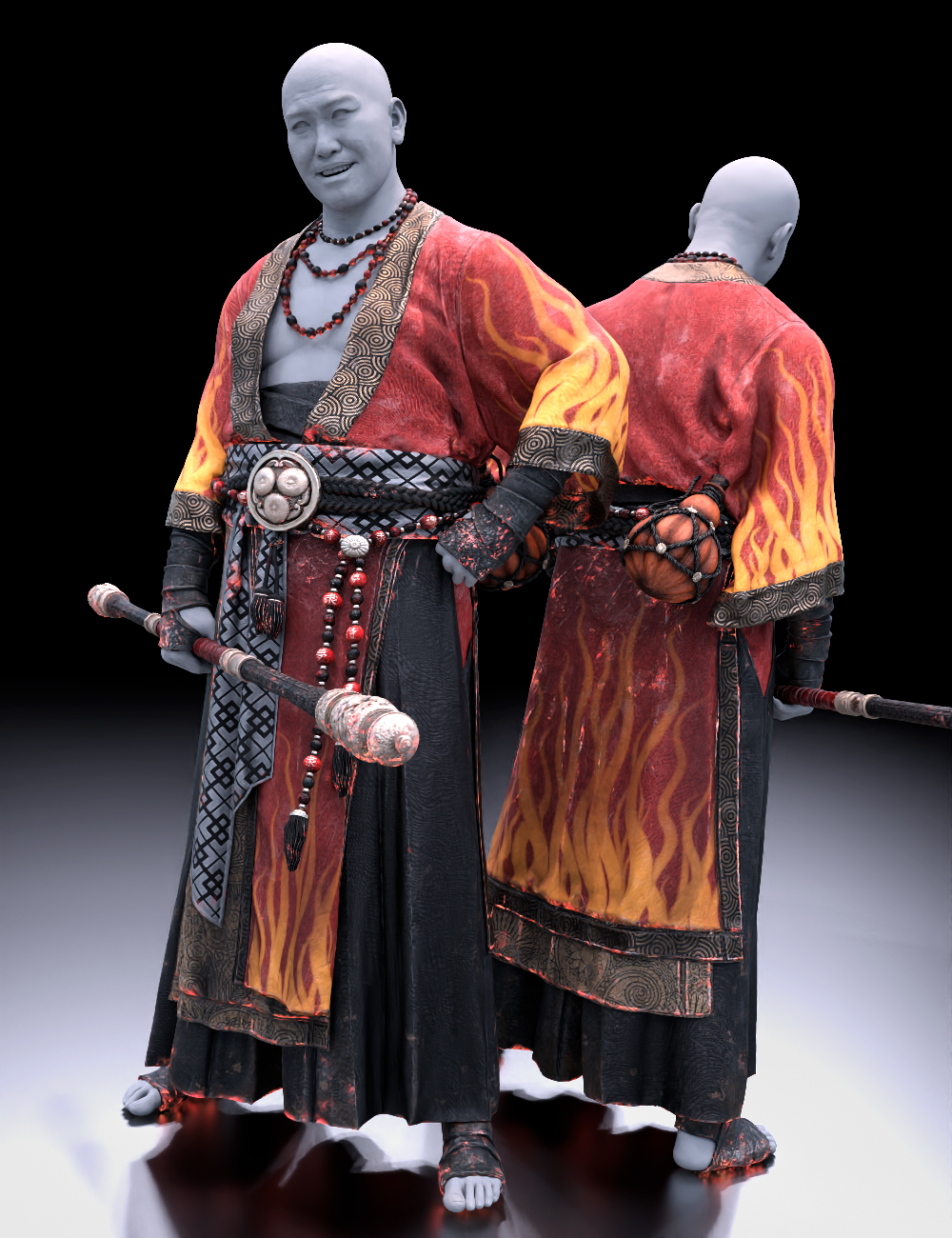 Four Elements: Texture Expansion for Wise Monk HD | Daz 3D