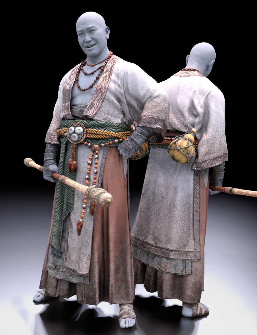 Four Elements: Texture Expansion for Wise Monk HD | Daz 3D