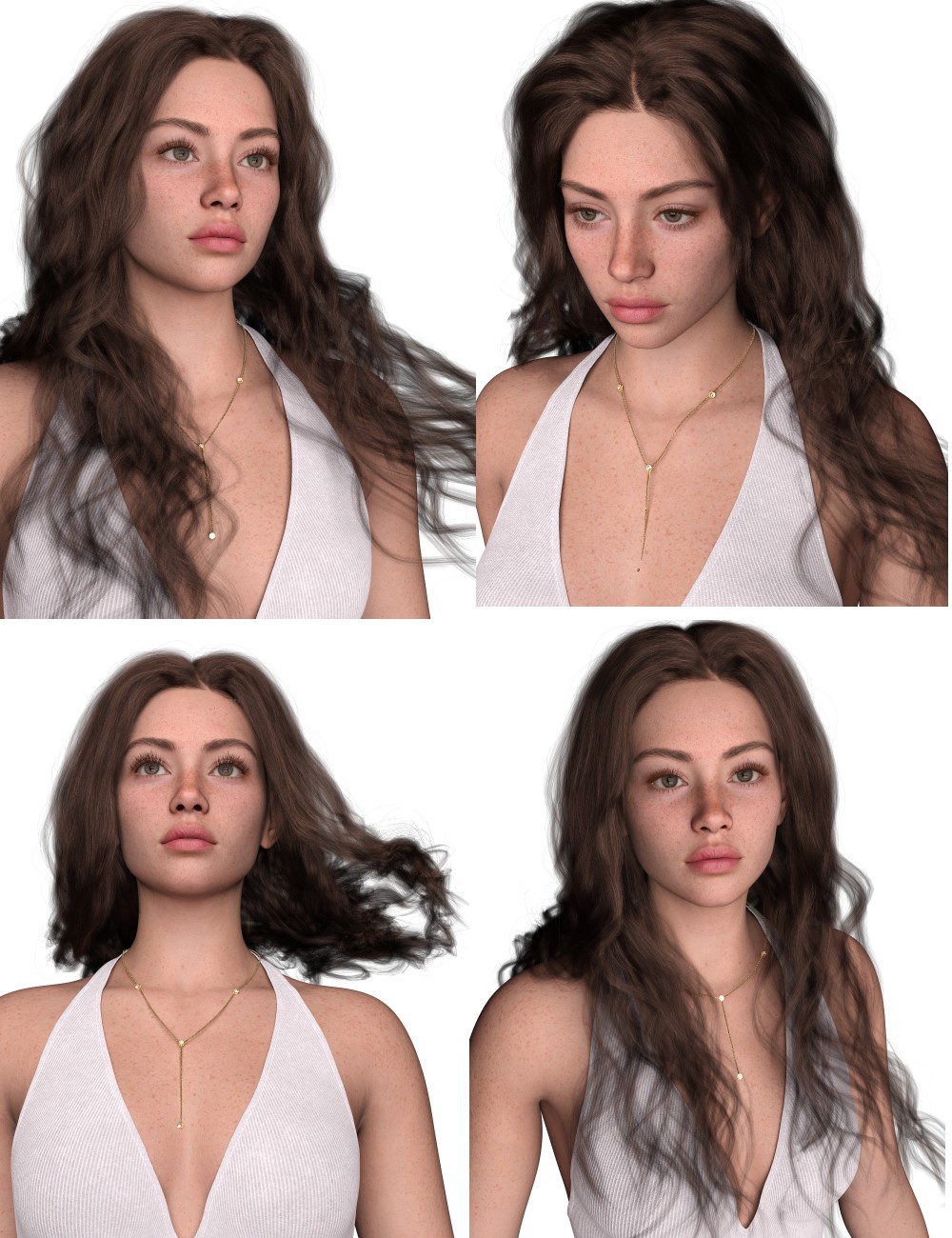 Quick-Click Long Curly Hair | Daz 3D
