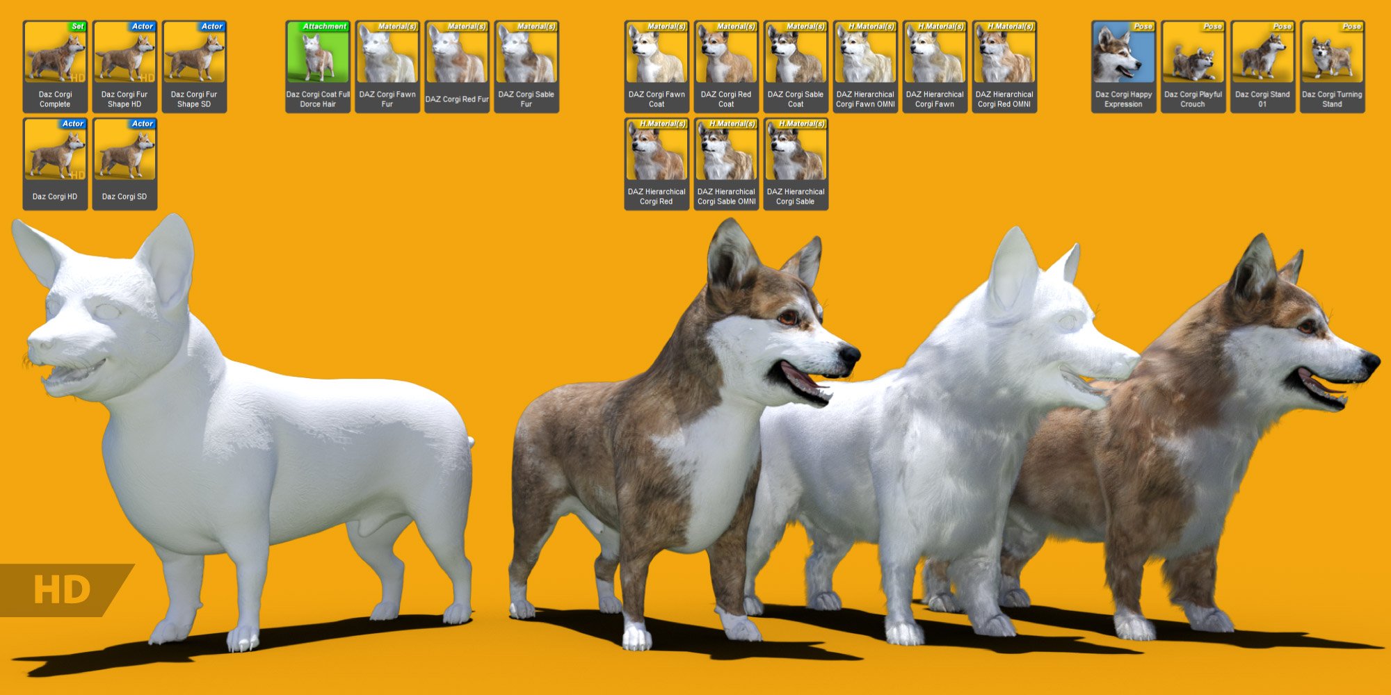 Corgi for Daz Dog 8 | Daz 3D