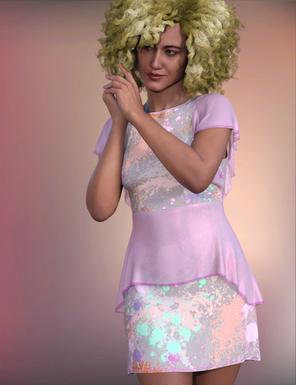 SIC dForce Jade Dress for Genesis 9 | Daz 3D