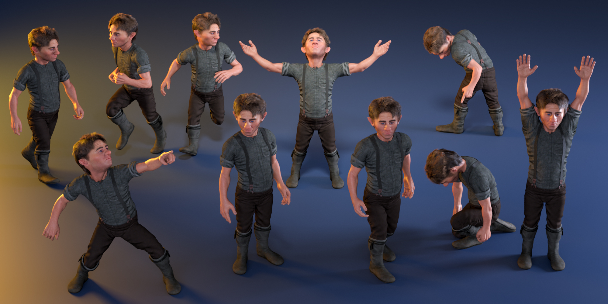 Activity Poses for Barnabus Ragwort | Daz 3D