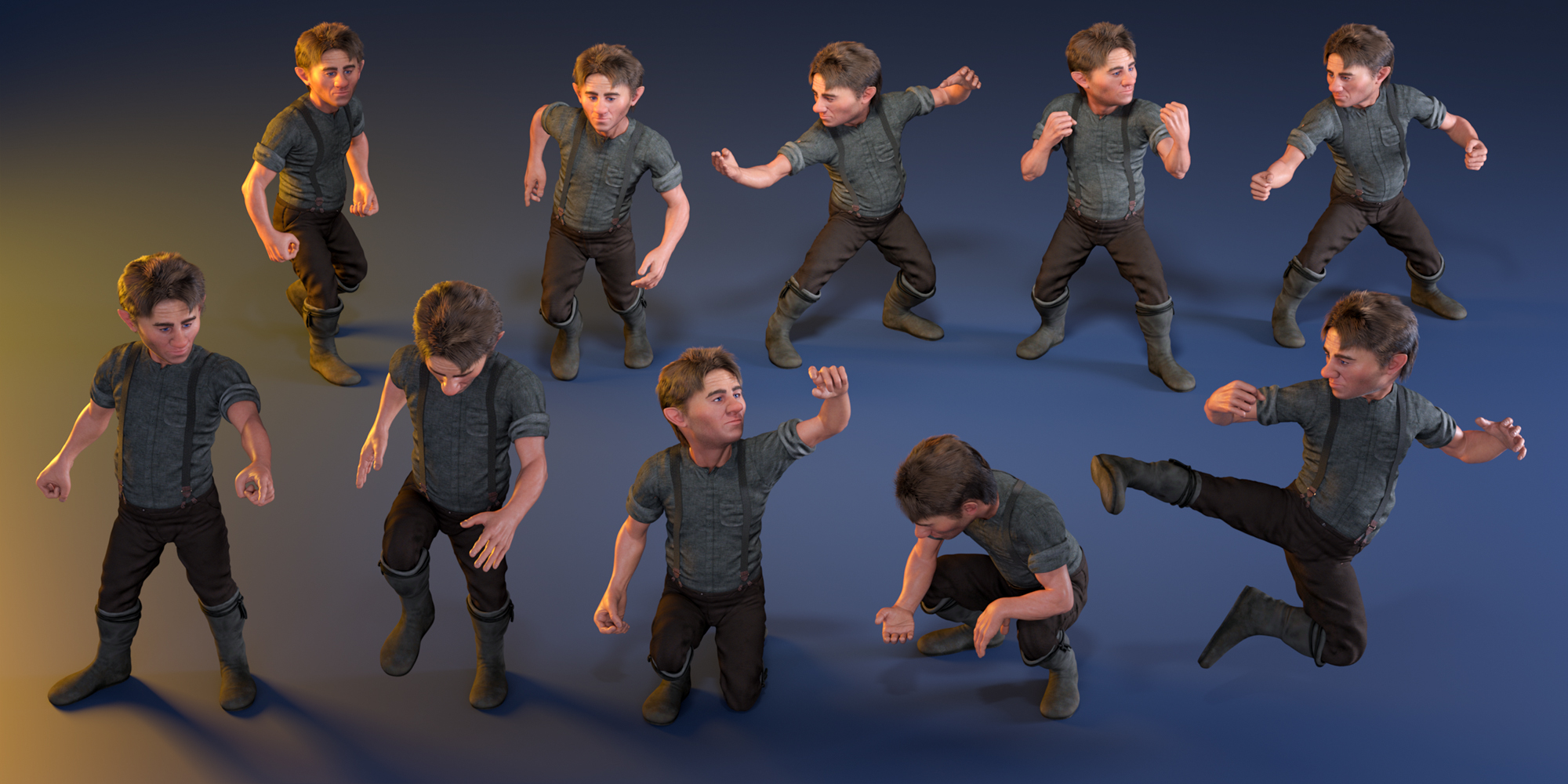 Activity Poses for Barnabus Ragwort | Daz 3D